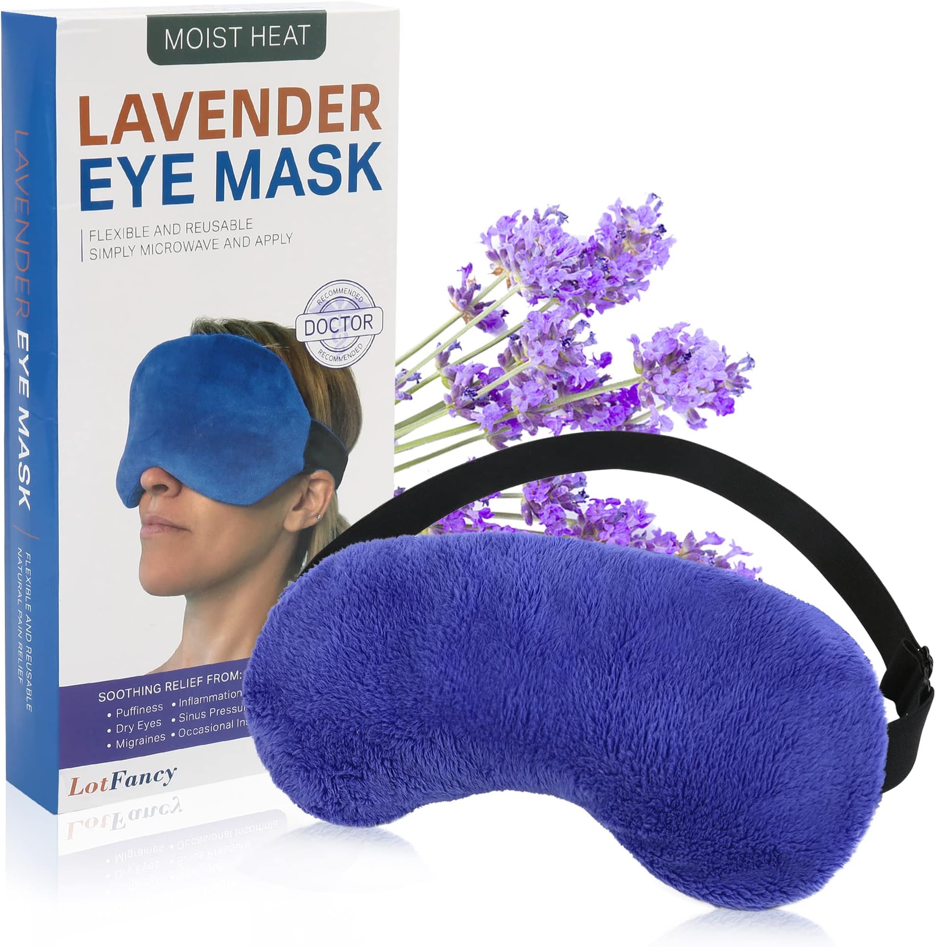 Amazon.com: LotFancy Heated Eye Mask for Dry Eyes, Microwavable ...