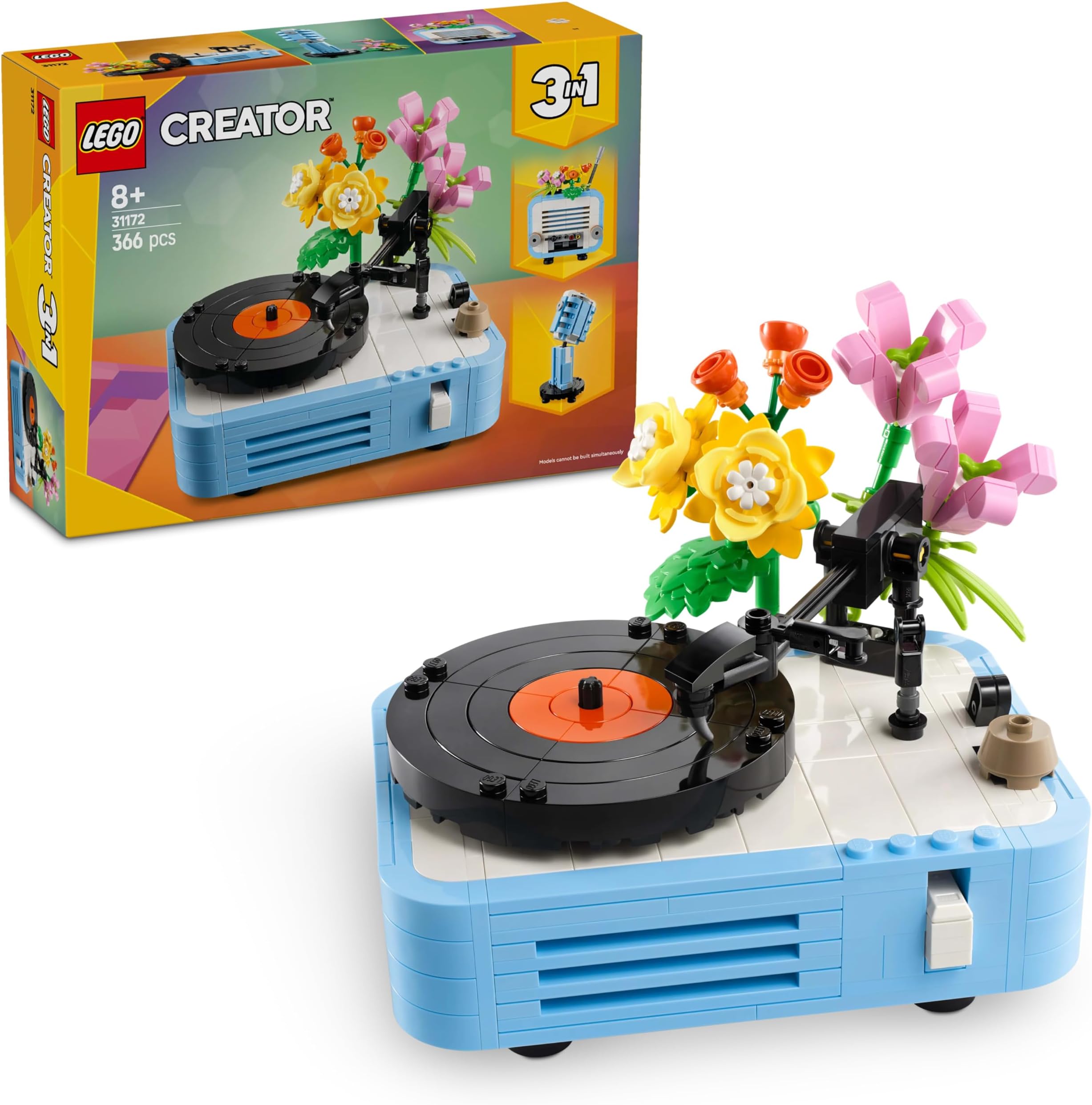 LEGO Creator 3in1 Record Player with Flowers Building Toy - Rebuilds ...