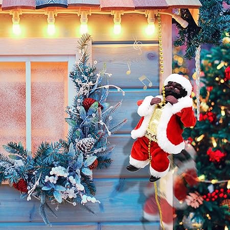 Amazon.com: Life Size Animated Dancing African American Black Santa ...