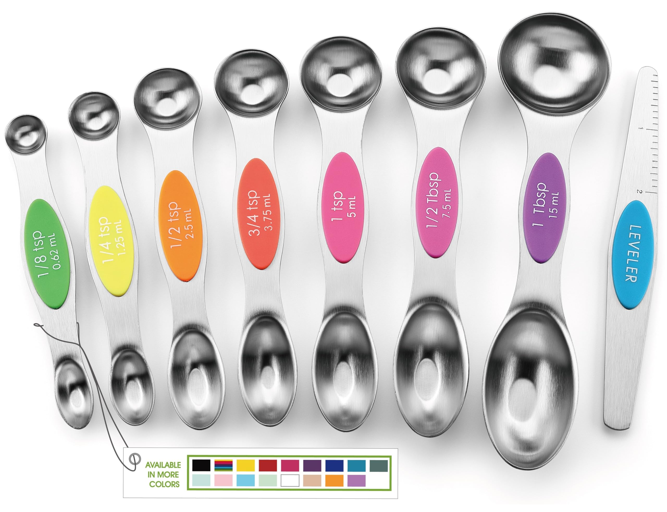 Snapklik.com : Spring Chef Stainless Steel Magnetic Measuring Spoons ...