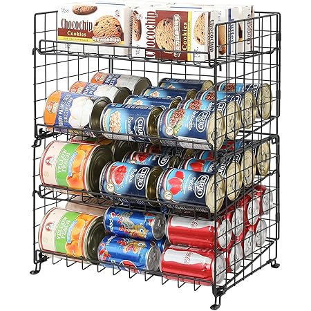 Amazon.com: Simple Houseware Stackable Can Rack Organizer, Bronze ...
