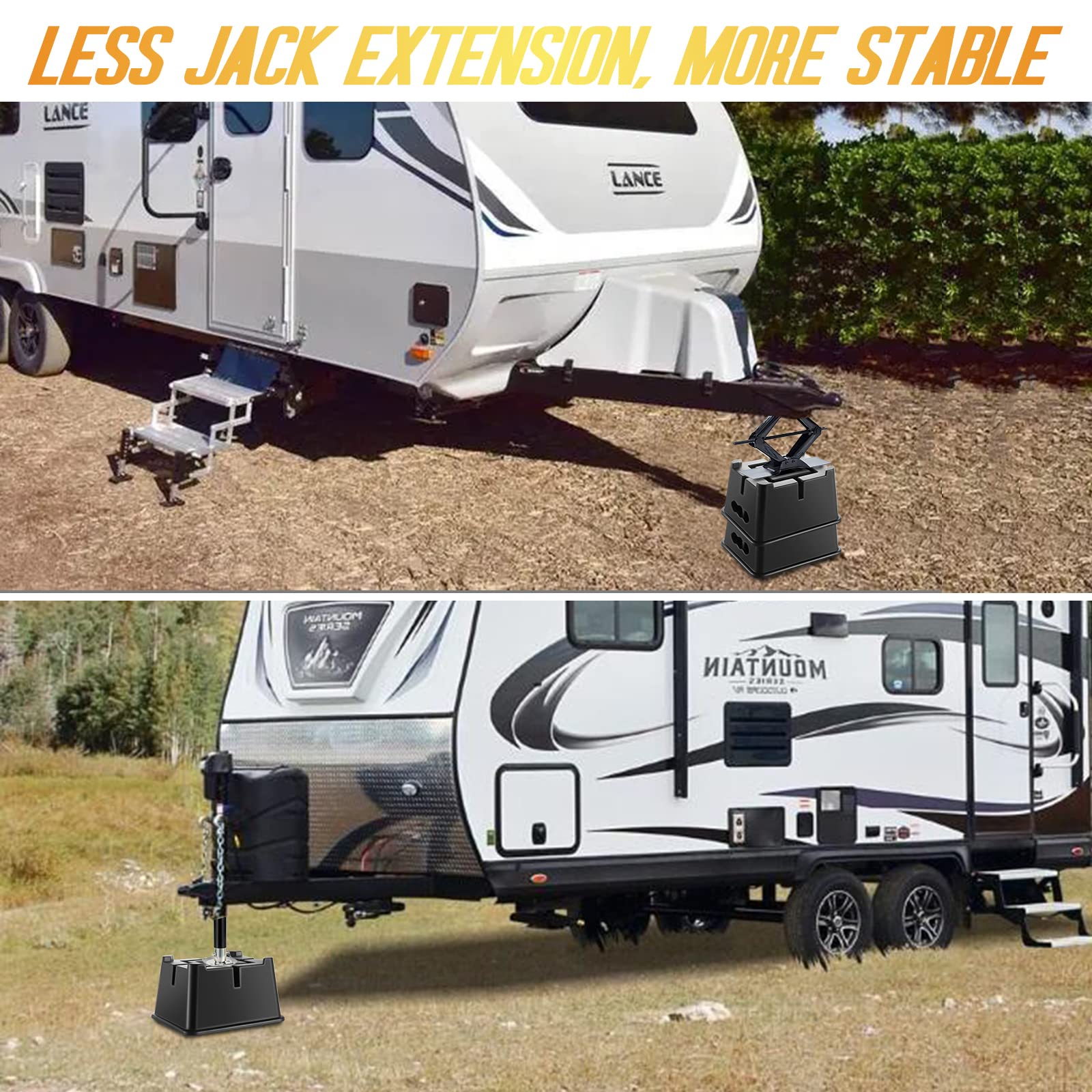 BOYISEN Trailer Jack Block - RV Jack Blocks for 5th Wheel, Pop Up, Toy ...