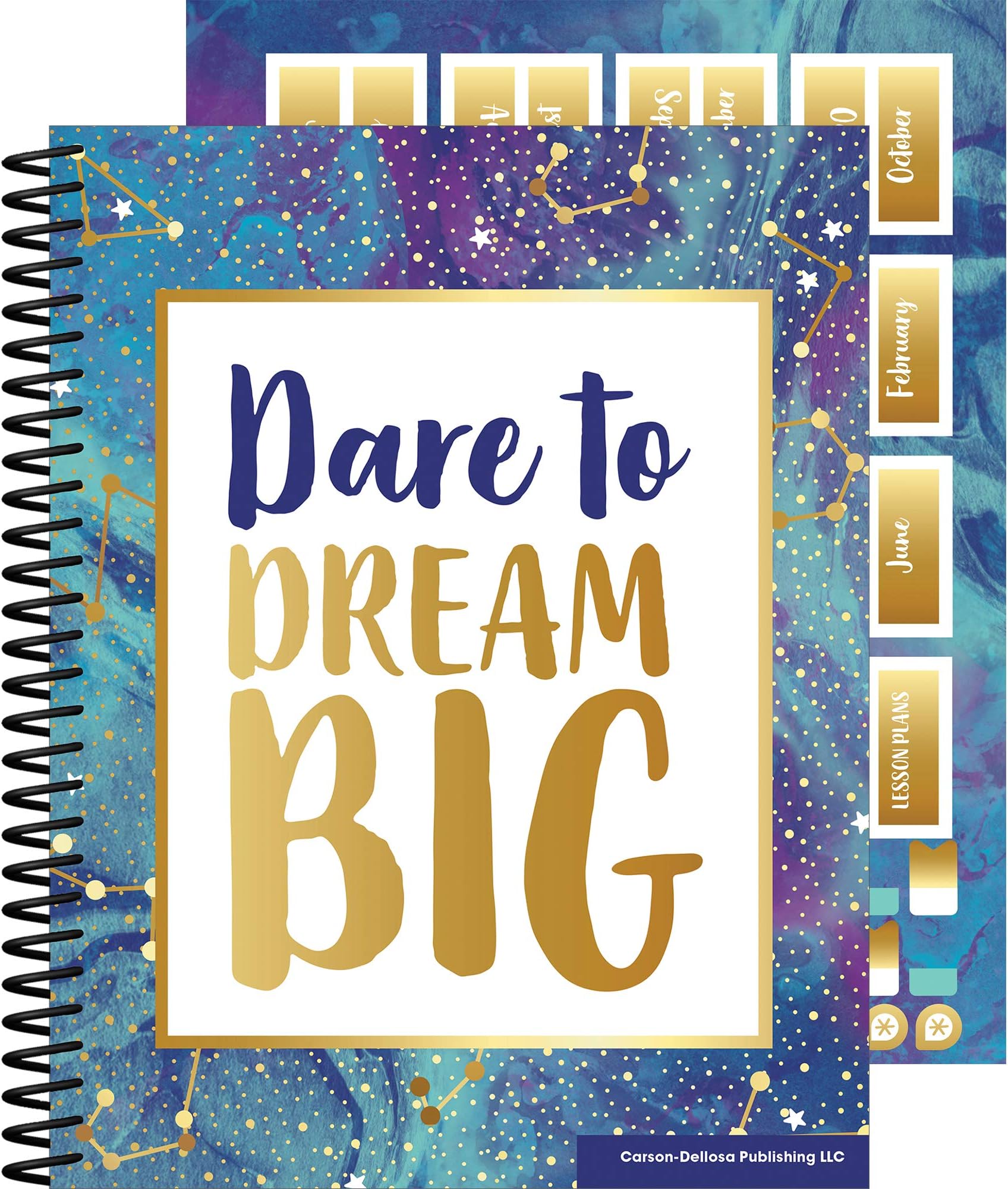 Carson Dellosa Galaxy Teacher Planner, 8" x 11" Space Theme Spiral ...