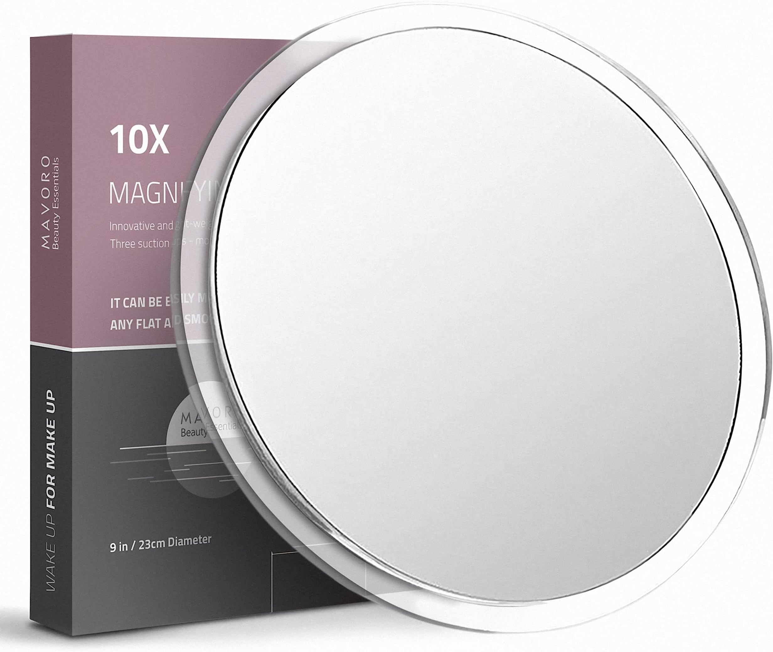 Amazon.com : Magnifying Mirror with 3 Suction Cups 9 Inch (10X ...
