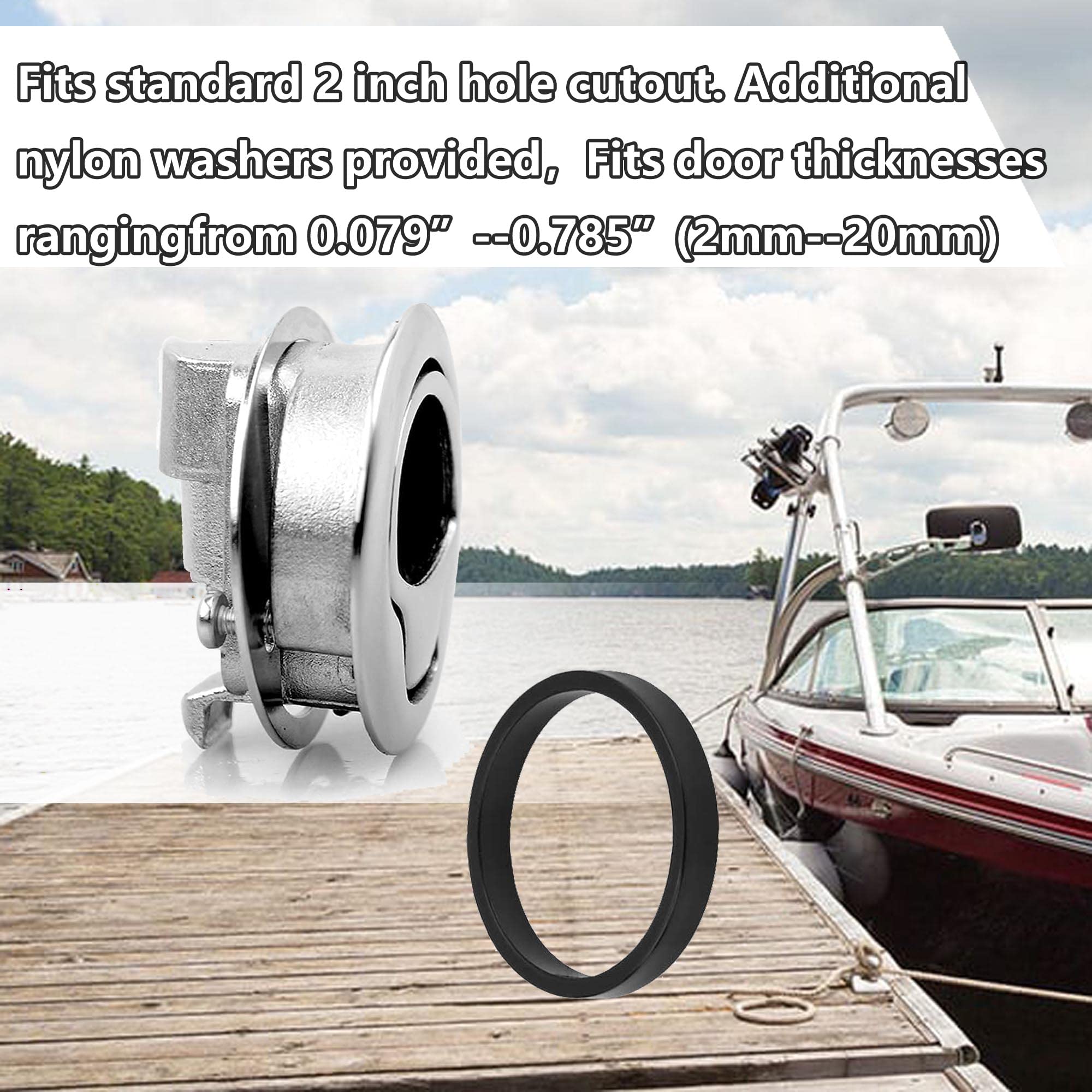 Snapklik.com : Boat Slam Latch 2" Lift Handle Deck Hatch Flush Latches ...