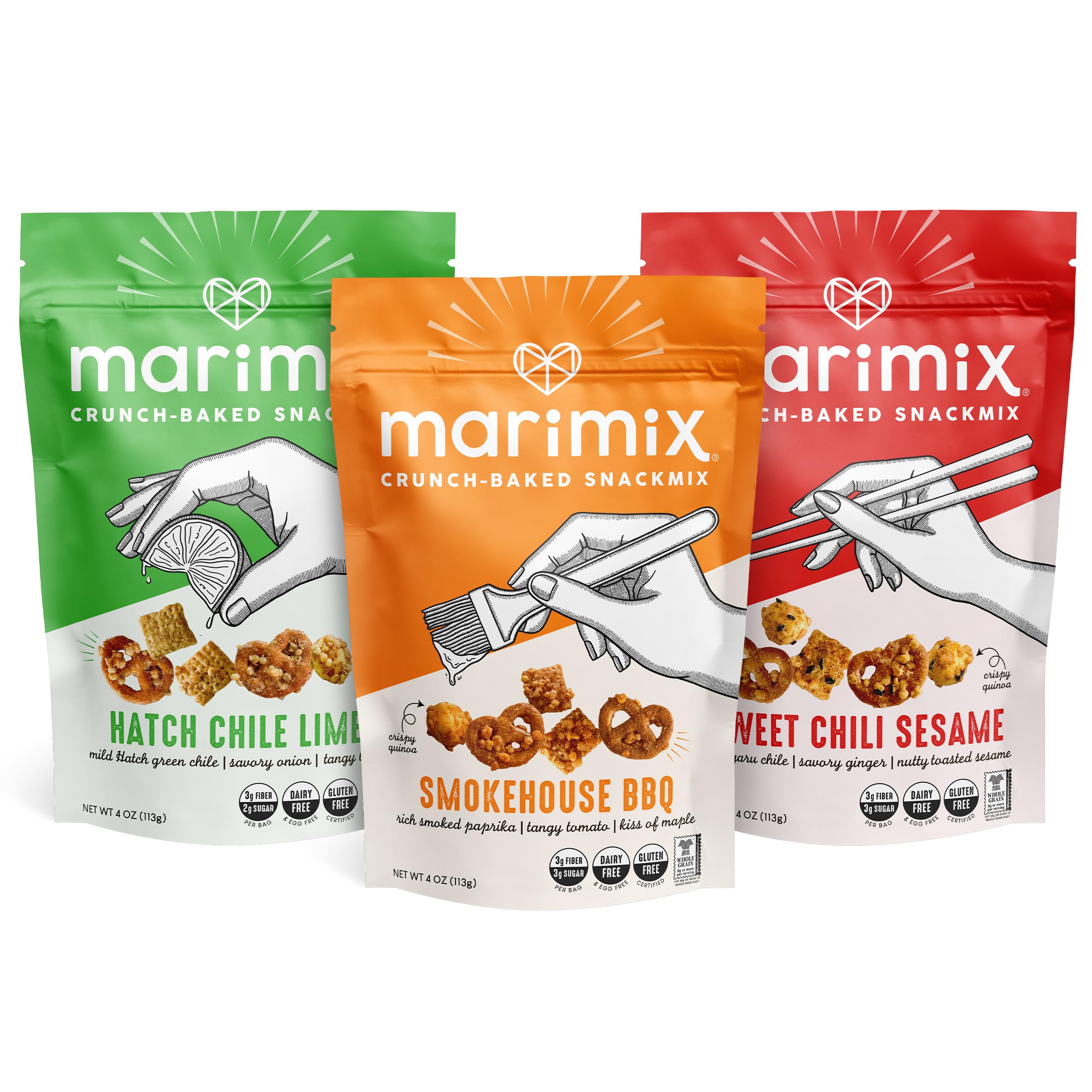 Amazon.com: Marimix Savory Snack Mix | 3 Pack | Crunch Baked Sweet ...