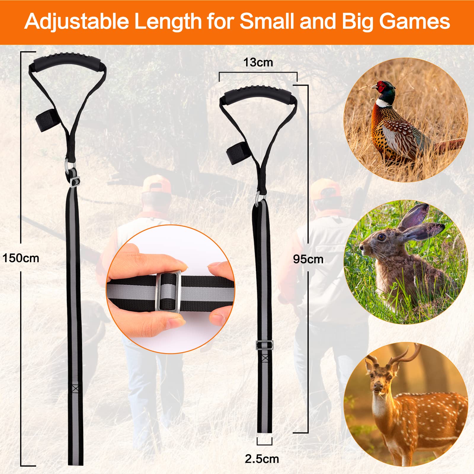 Reflective Deer Dragging Rope Deer Drag Harness & Rope Set | Reflective ...