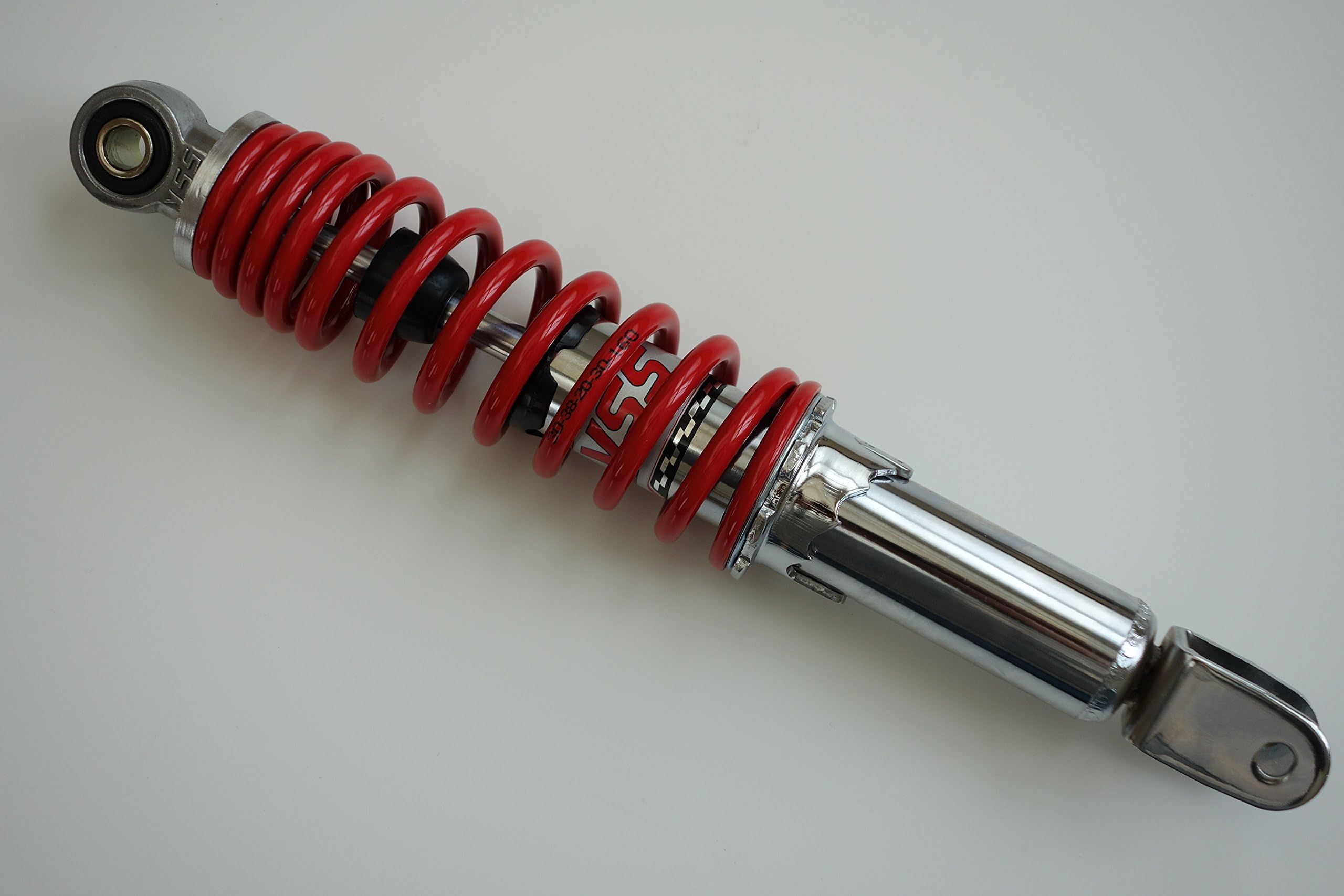 Amazon | YSS(ワイエスエス) ライブディオ リアサスペンション クローム/レッド 310mm 5段階式スプリングプリロード ライブ ...