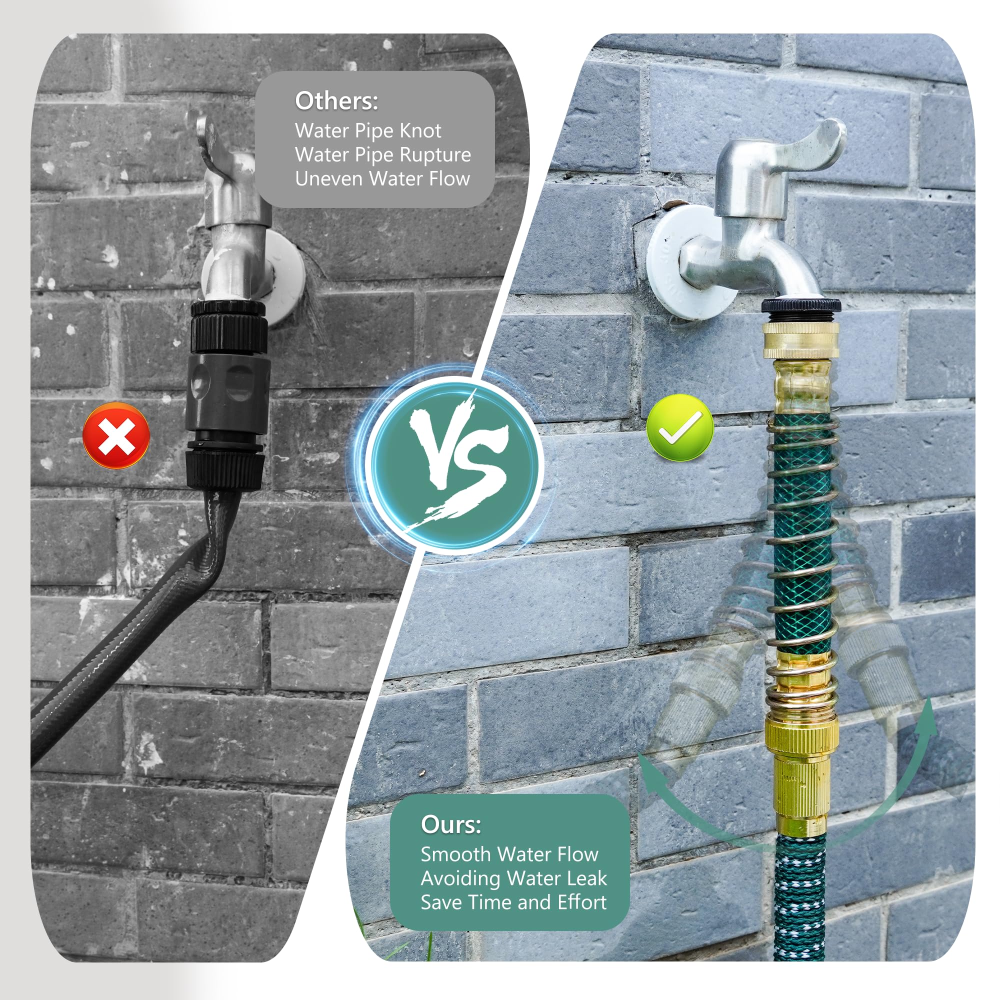 Snapklik.com : Garden Hose Extension Adapter 6.3 ", Diivoo Hose ...
