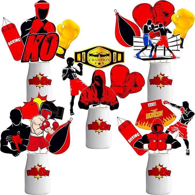 Amazon.com: Boxing Party Centerpiece Sticks Boxing Birthday Party ...