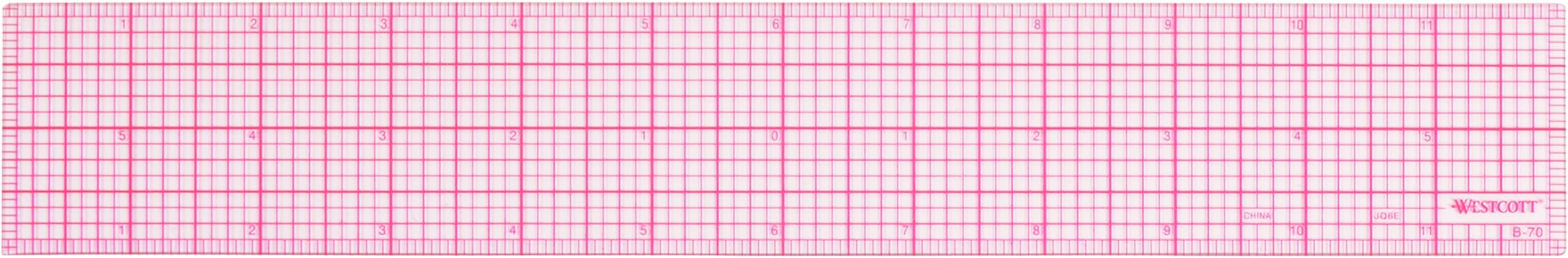 Westcott 8ths Graph Ruler, 1 x 6", Transparent (W-10) : Amazon.co.uk ...
