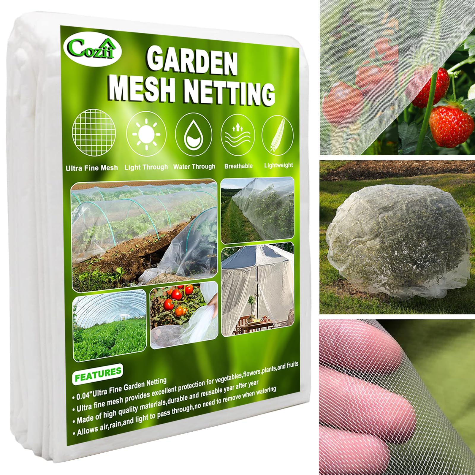 Garden Netting, Durable Ultra Fine Mesh Protection Netting for Vegetable Fruits Plant Flowers ...