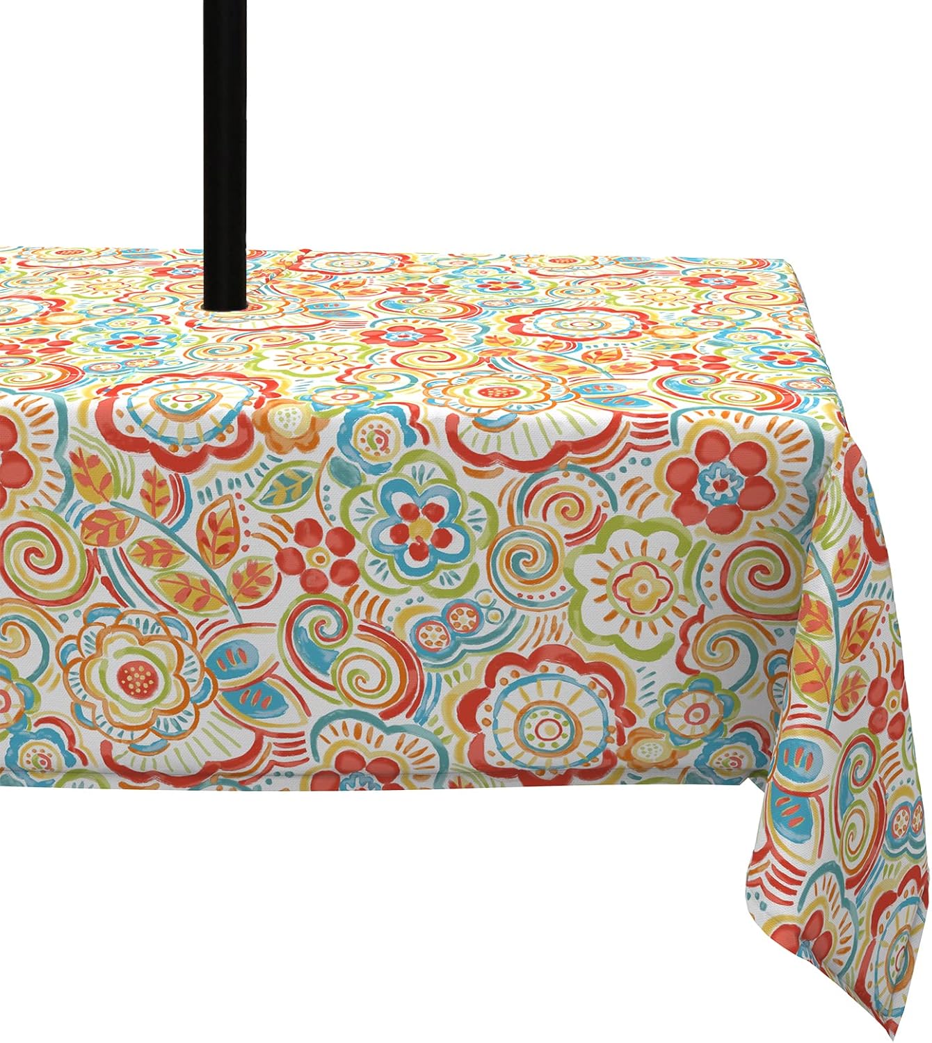 Amazon.com: LVTXIII Outdoor Tablecloth with Umbrella Hole and Zipper ...