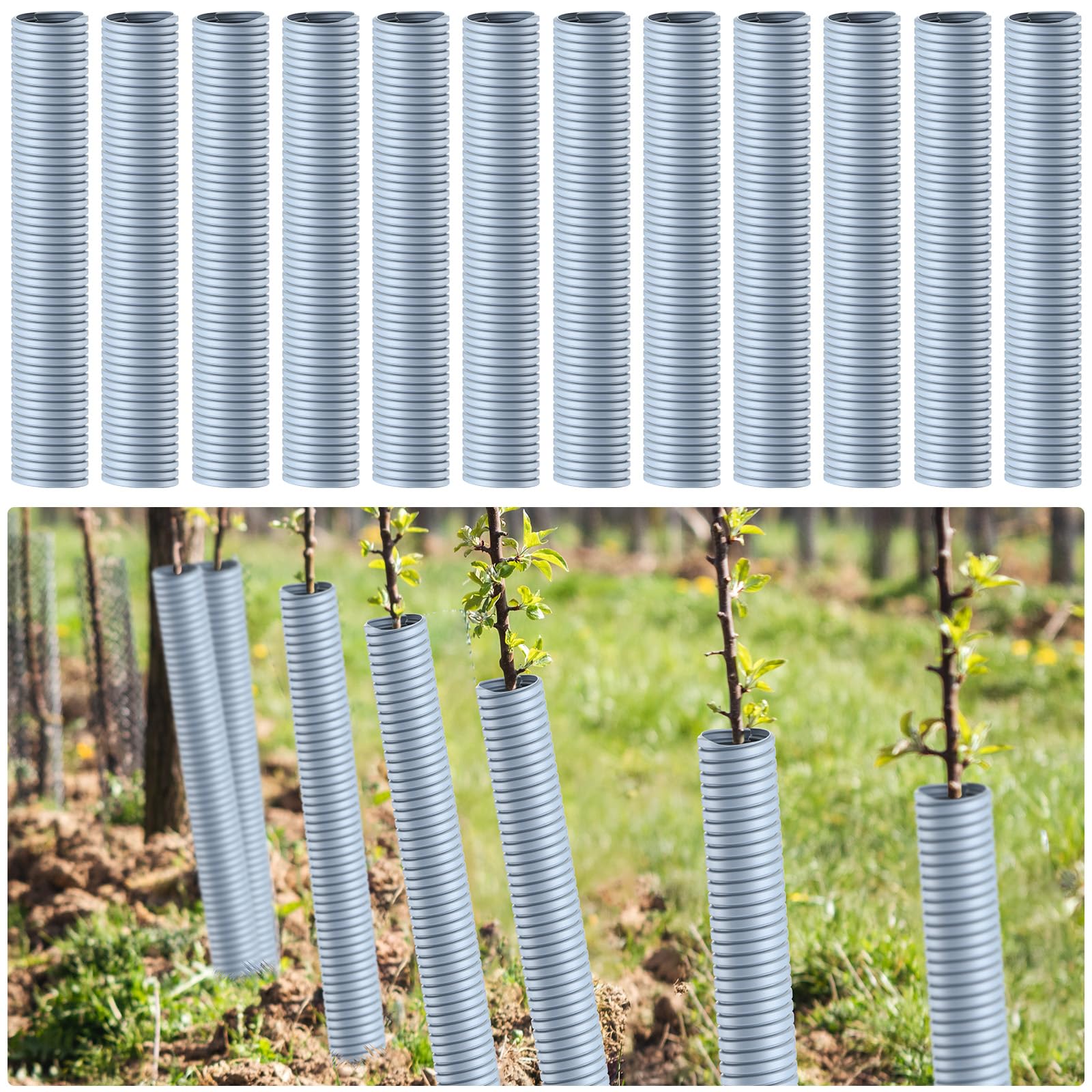 Amazon.com : Nuenen 12 Pcs Corrugated Tree Guards, Long 15.75 Inch ...