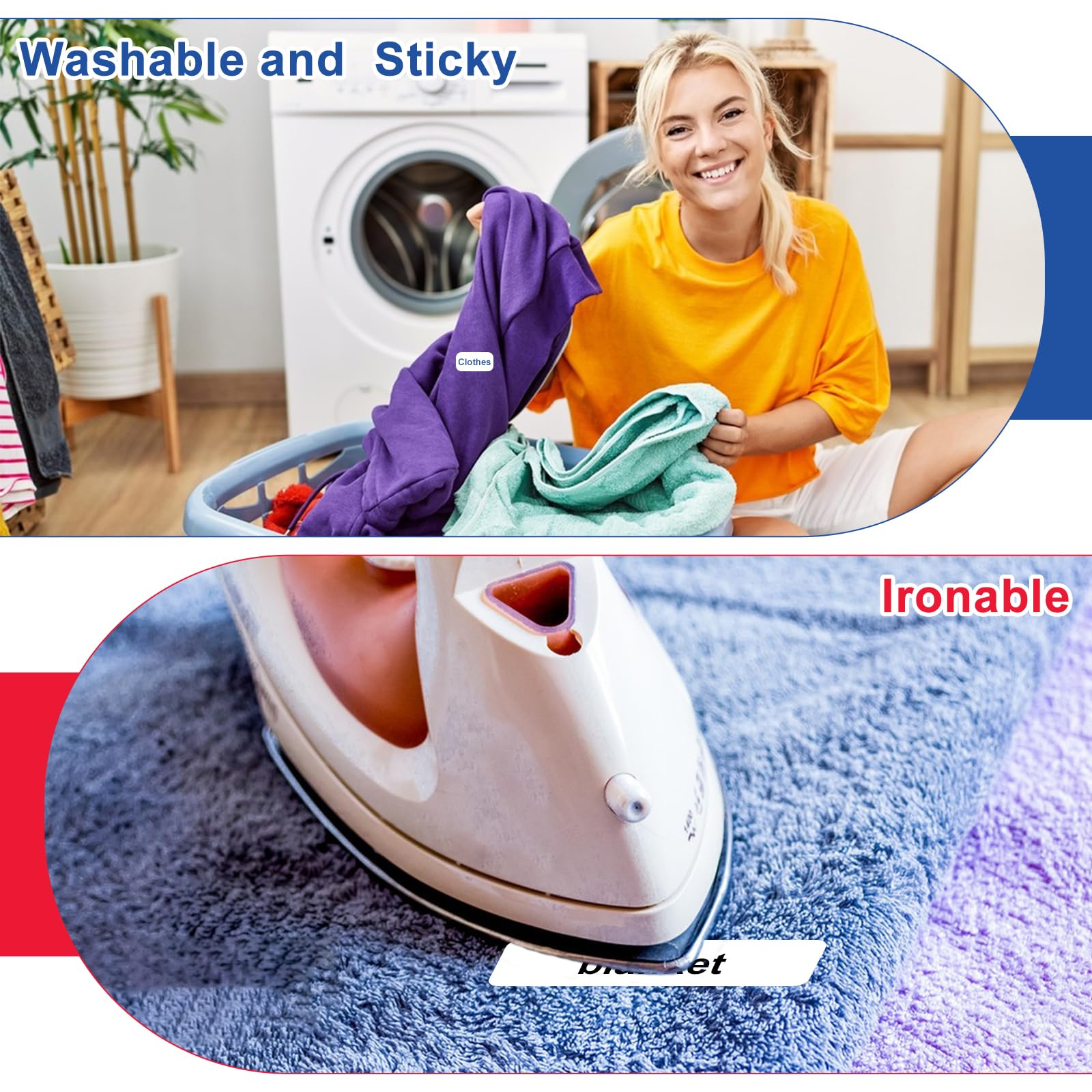 Snapklik.com : Self-Stick Clothing Labels - No Iron, Permanent Name ...