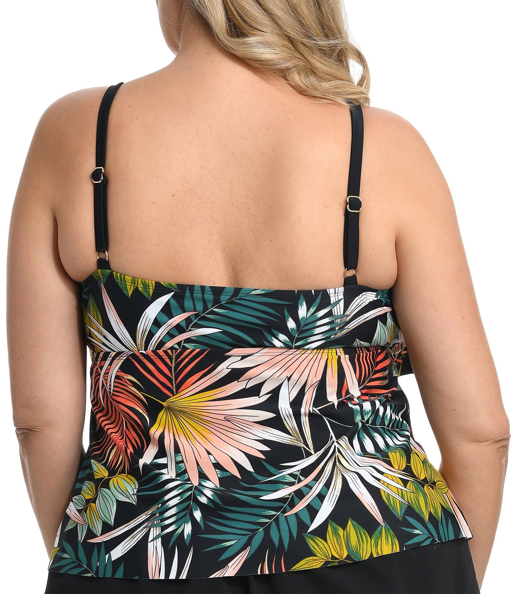 Snapklik.com : Maxine Of Hollywood Womens 2-Tiered Ruffle Tankini ...