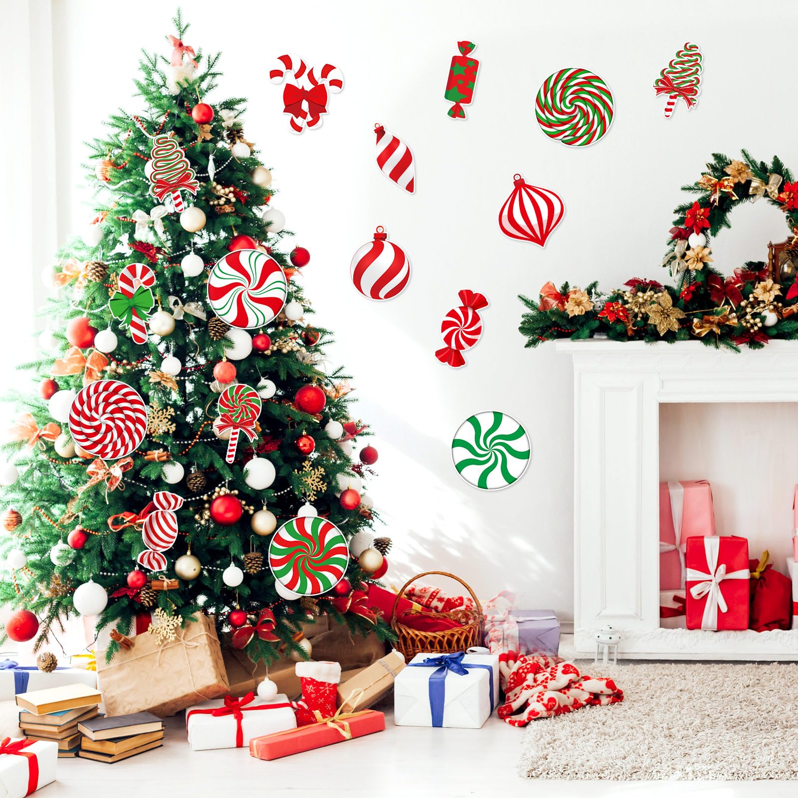 Snapklik.com : 80 Pcs Christmas Candy Decorations Candy Bulletin Board ...