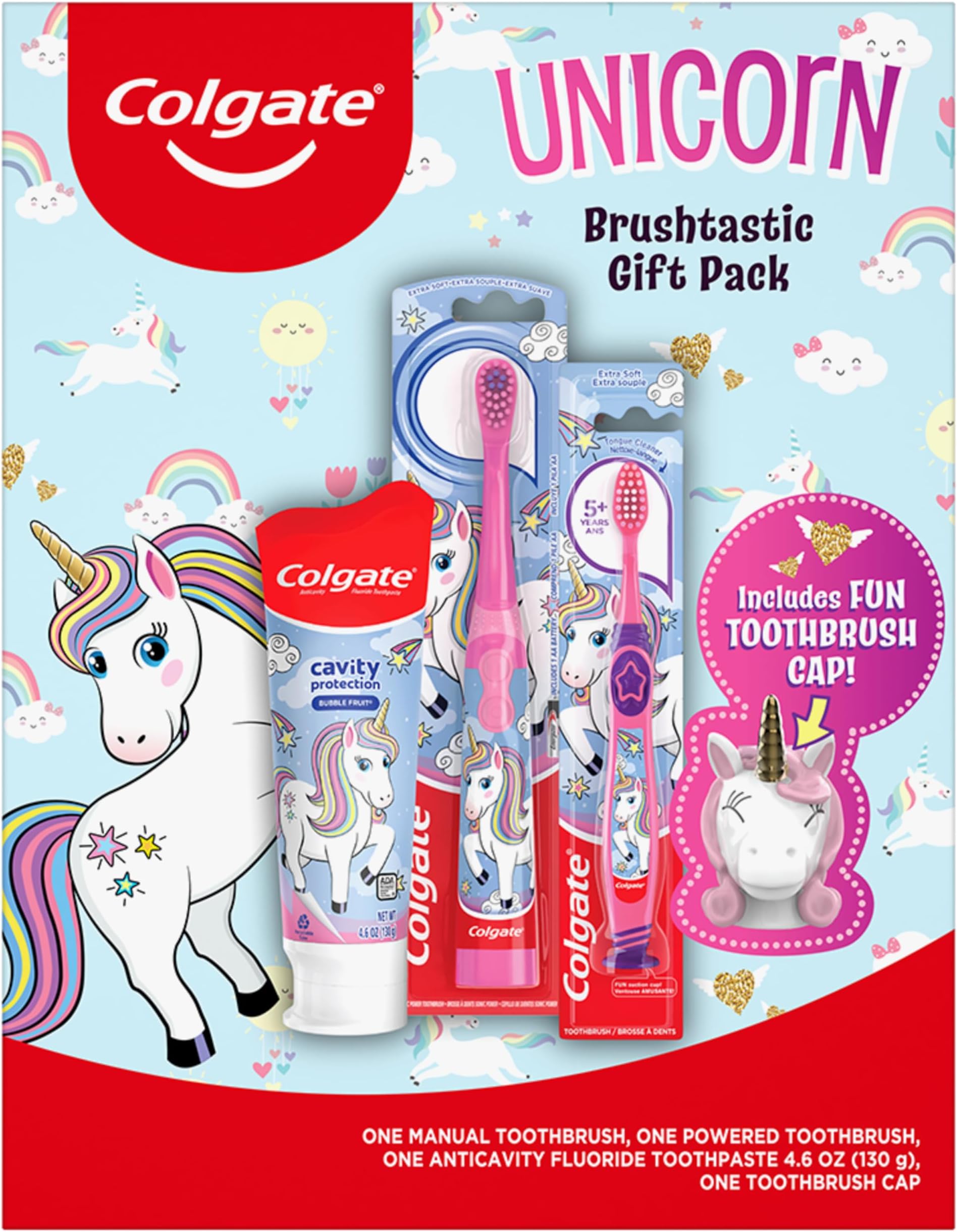 Amazon.com: Colgate Kids Toothbrush Set with Toothpaste, Unicorn Gift ...