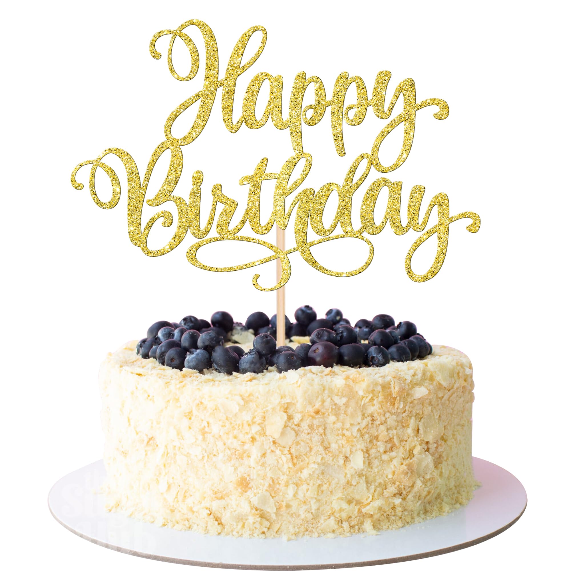Snapklik.com : 1 PCS Happy Birthday Cake Topper Glitter Happy Birthday ...