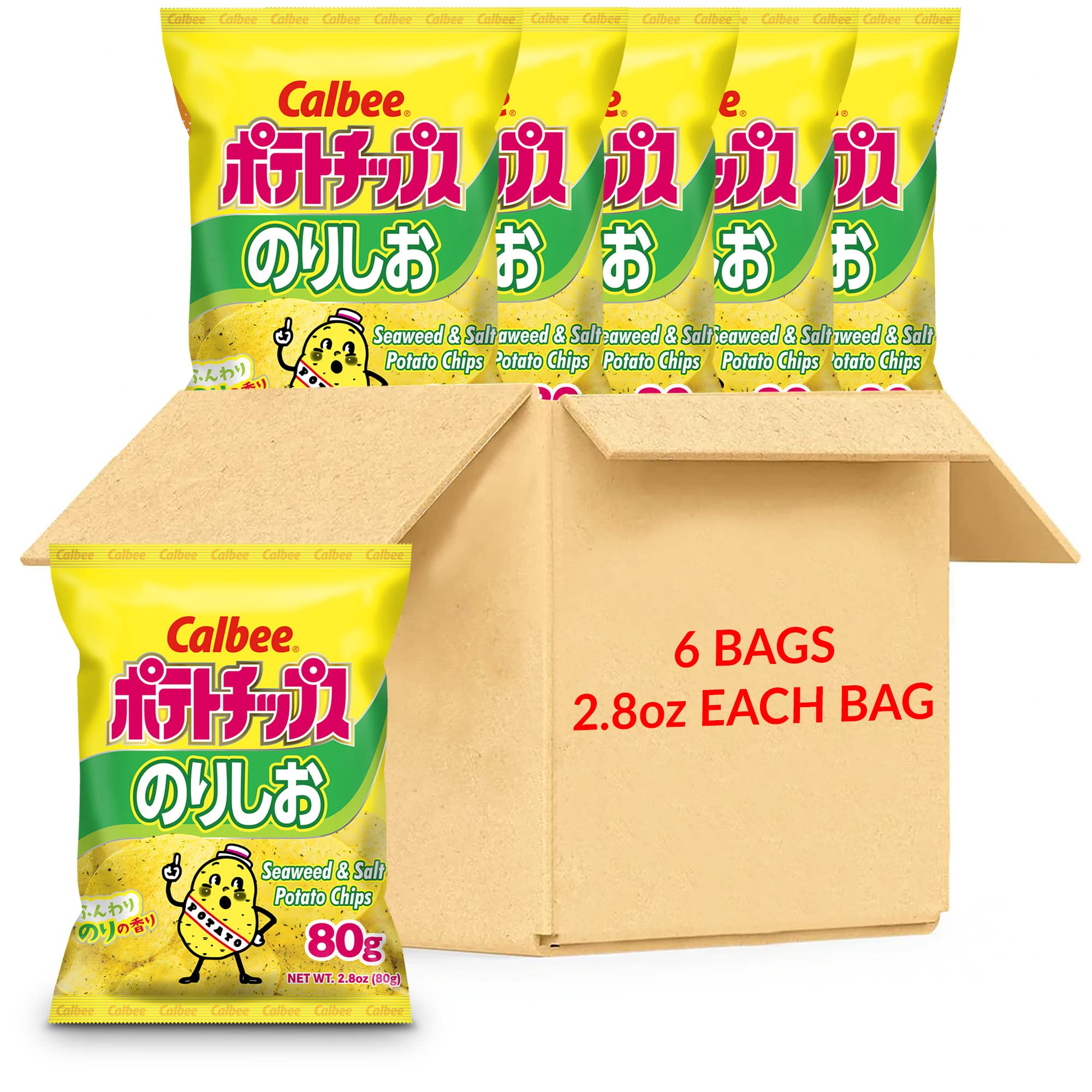 Buy Calbee Potato Chips (Seaweed & Salt, 2.8 oz) | Taste The Tradition of Japanese Snacks ...