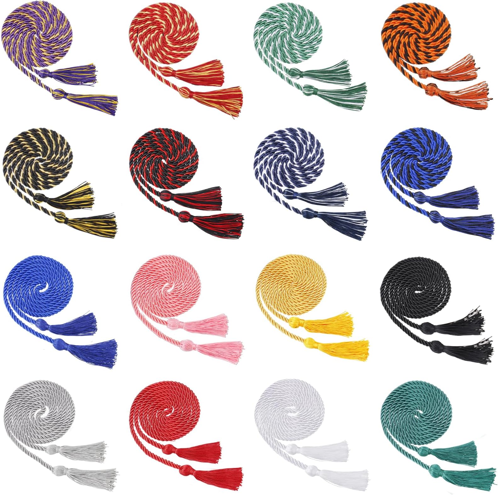 Amazon.com: MADHOLLY 16Pcs Graduation Cords - Graduation Tassel Honor ...