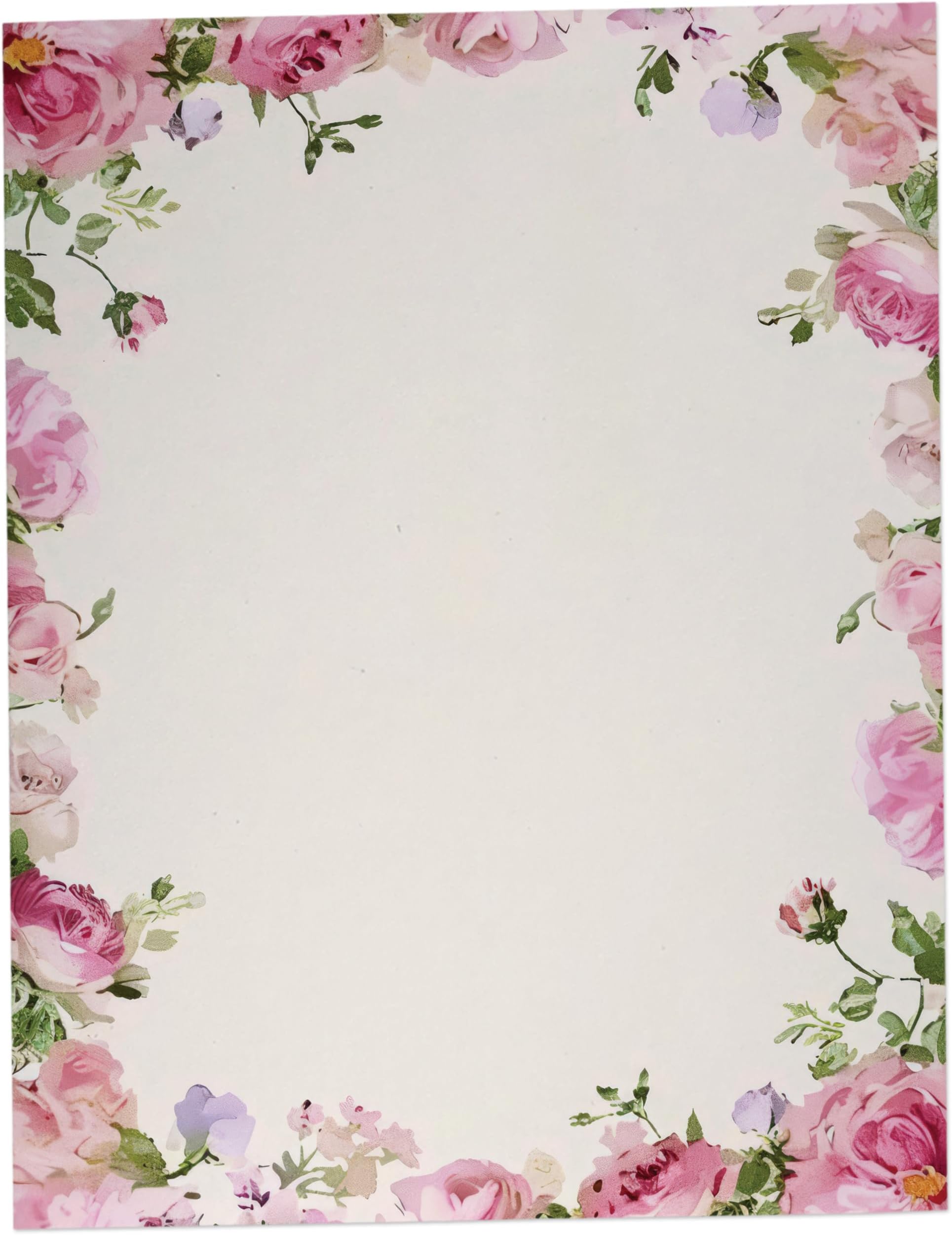 Amazon.com : 100 Stationery Writing Paper, with Cute Floral Designs ...