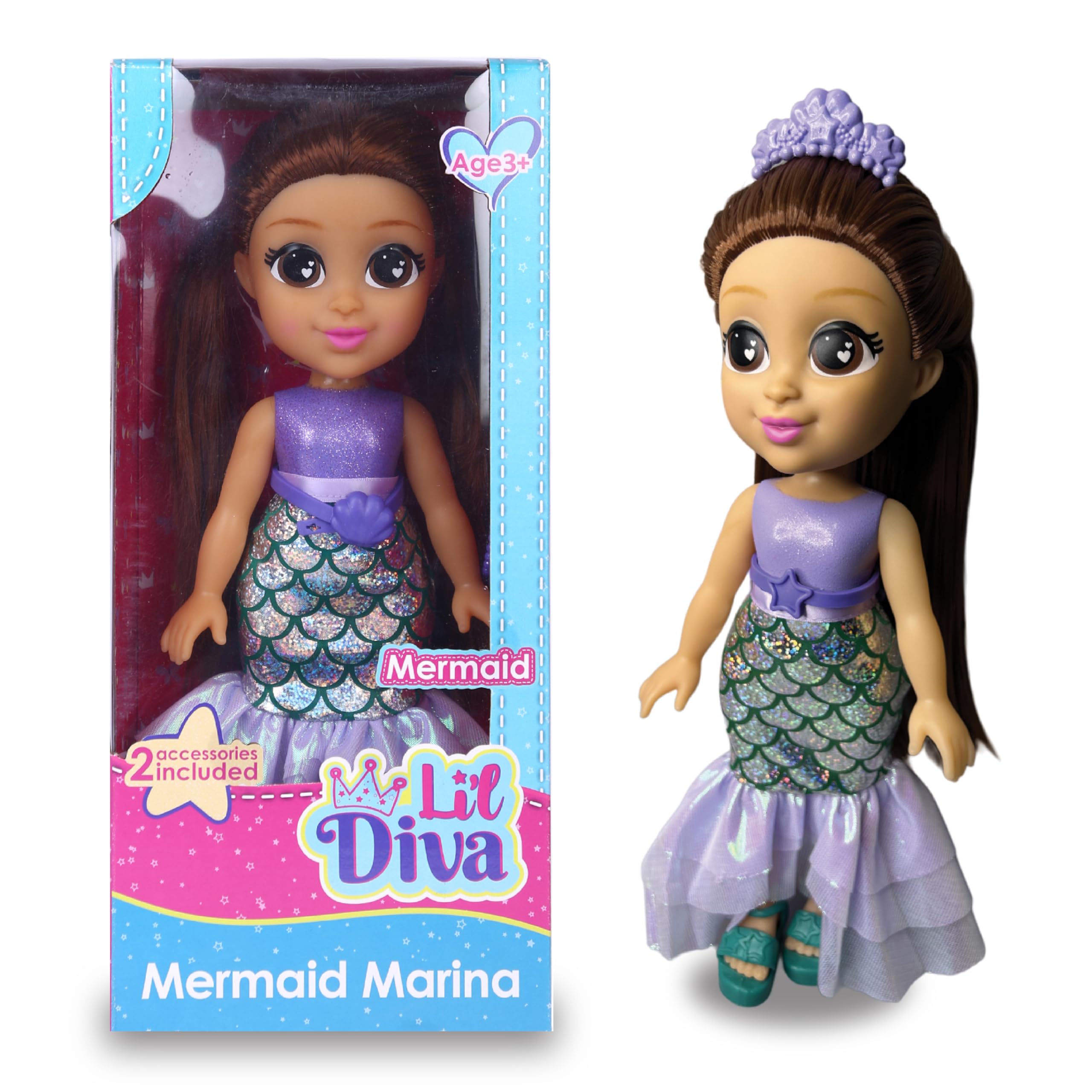 Buy Li'l Diva Mermaid-Marina 13" Doll|India’s First Preschool RolePlay ...