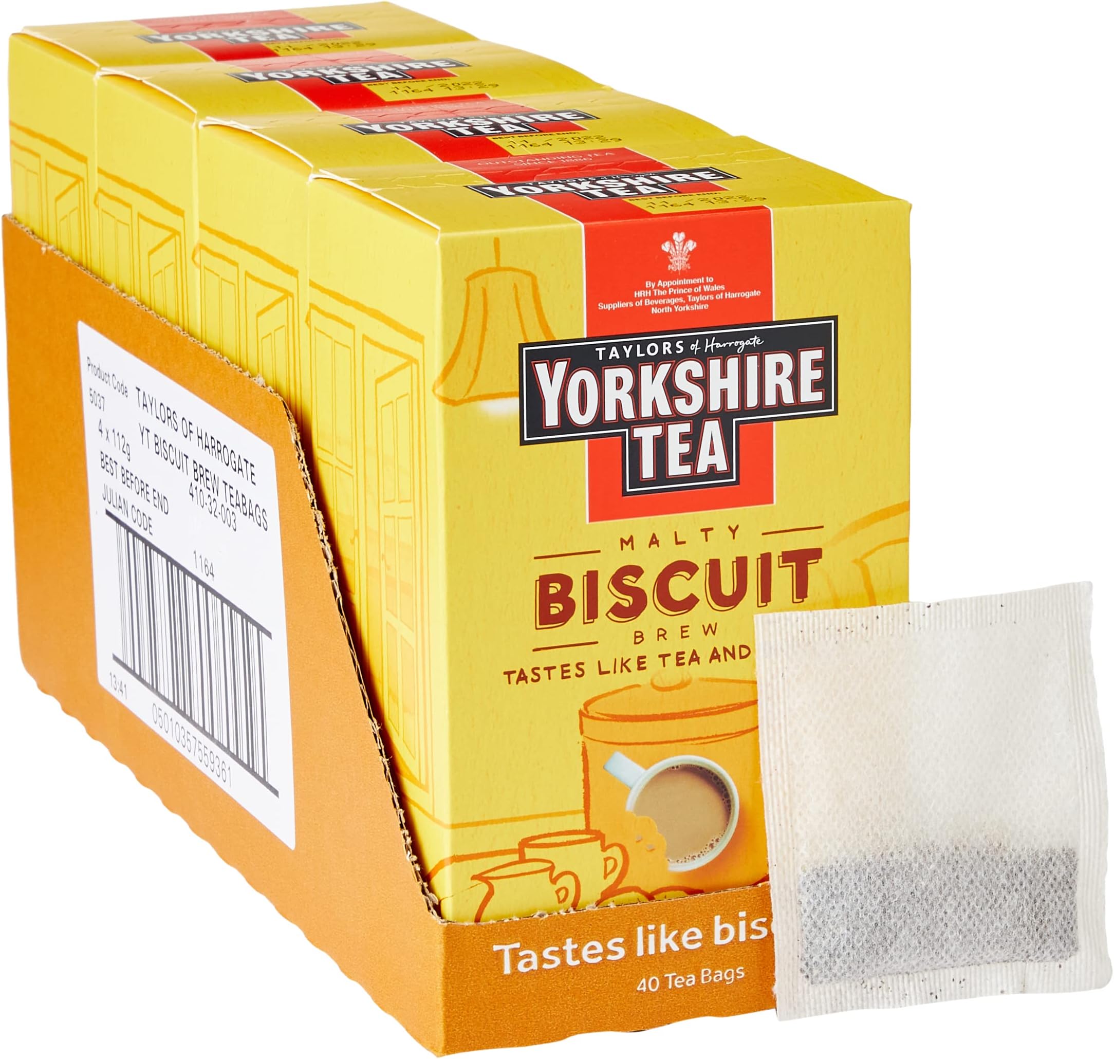 Amazon.com : Yorkshire Tea Biscuit Brew 40 Tea Bags 100G (Yorkshire Tea ...