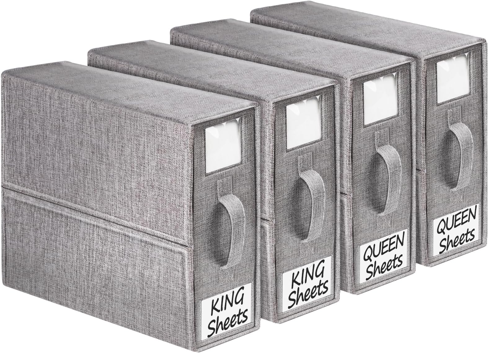 Amazon.com: BUFOR Sheet Organizer for Linen Closet, Foldable Bed Sheet ...