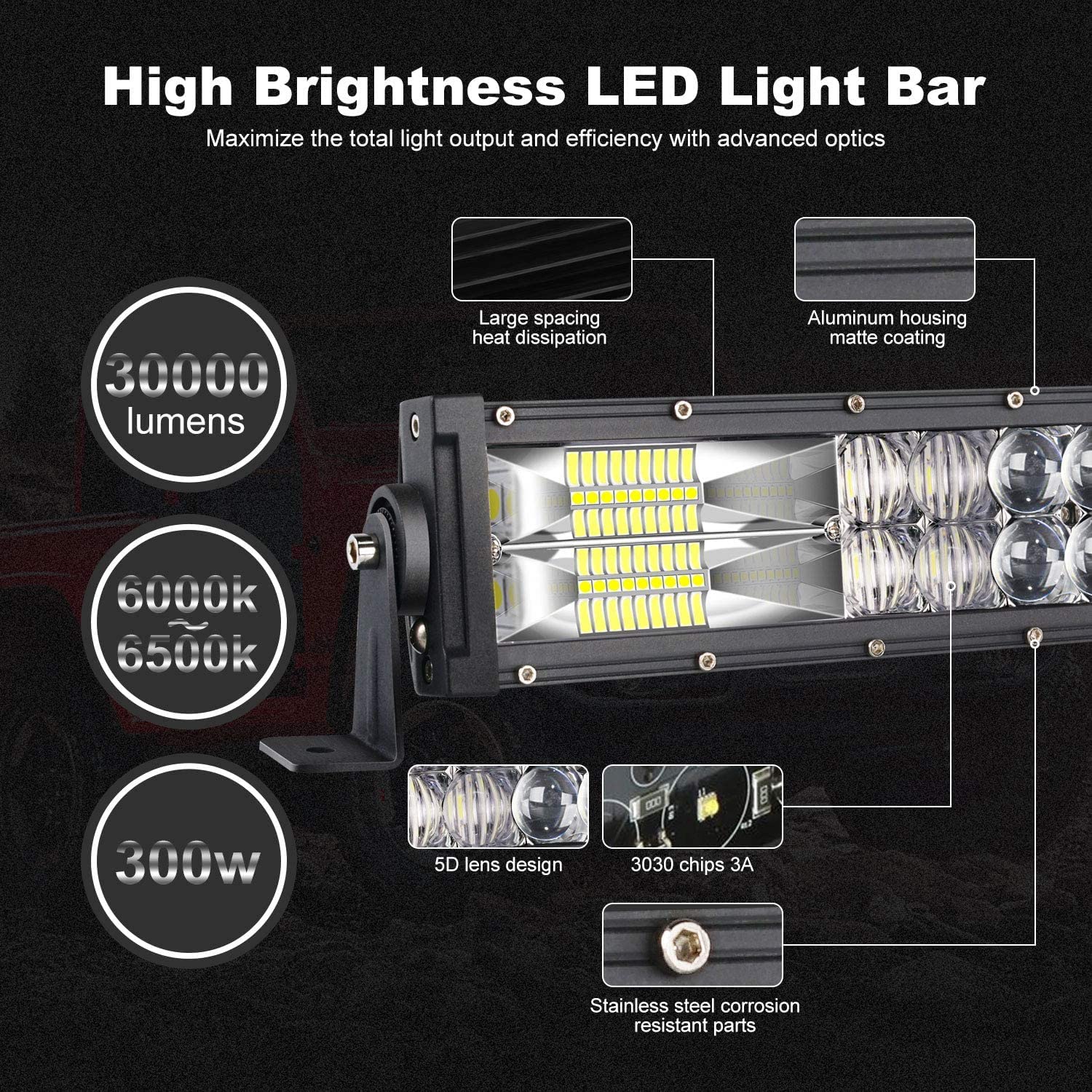 LED Light Bar TERRAIN VISION 52Inch Curved Led Bar Off Road Light W ...