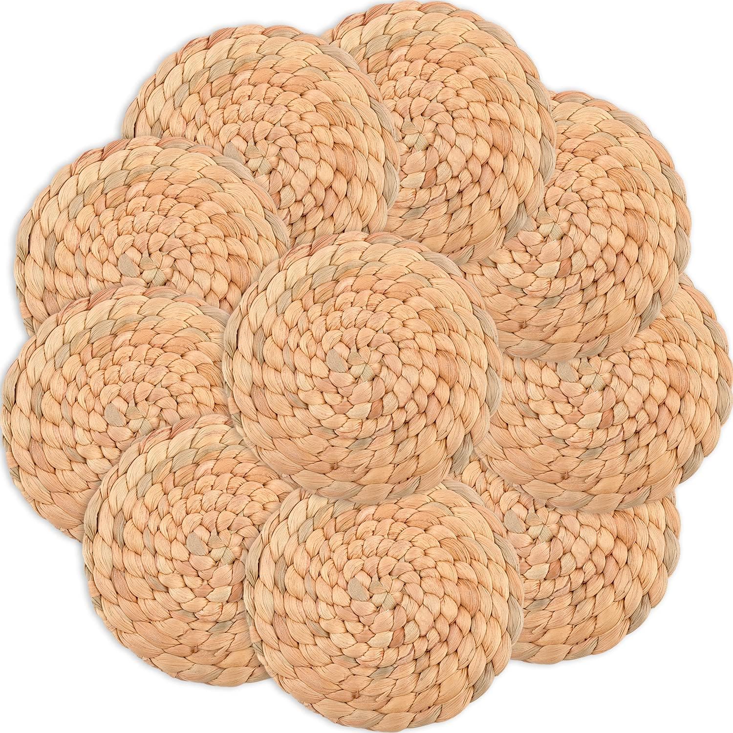 Amazon.com: Seagrass Coasters | Durable Handmade Water Hyacinth Coaster ...