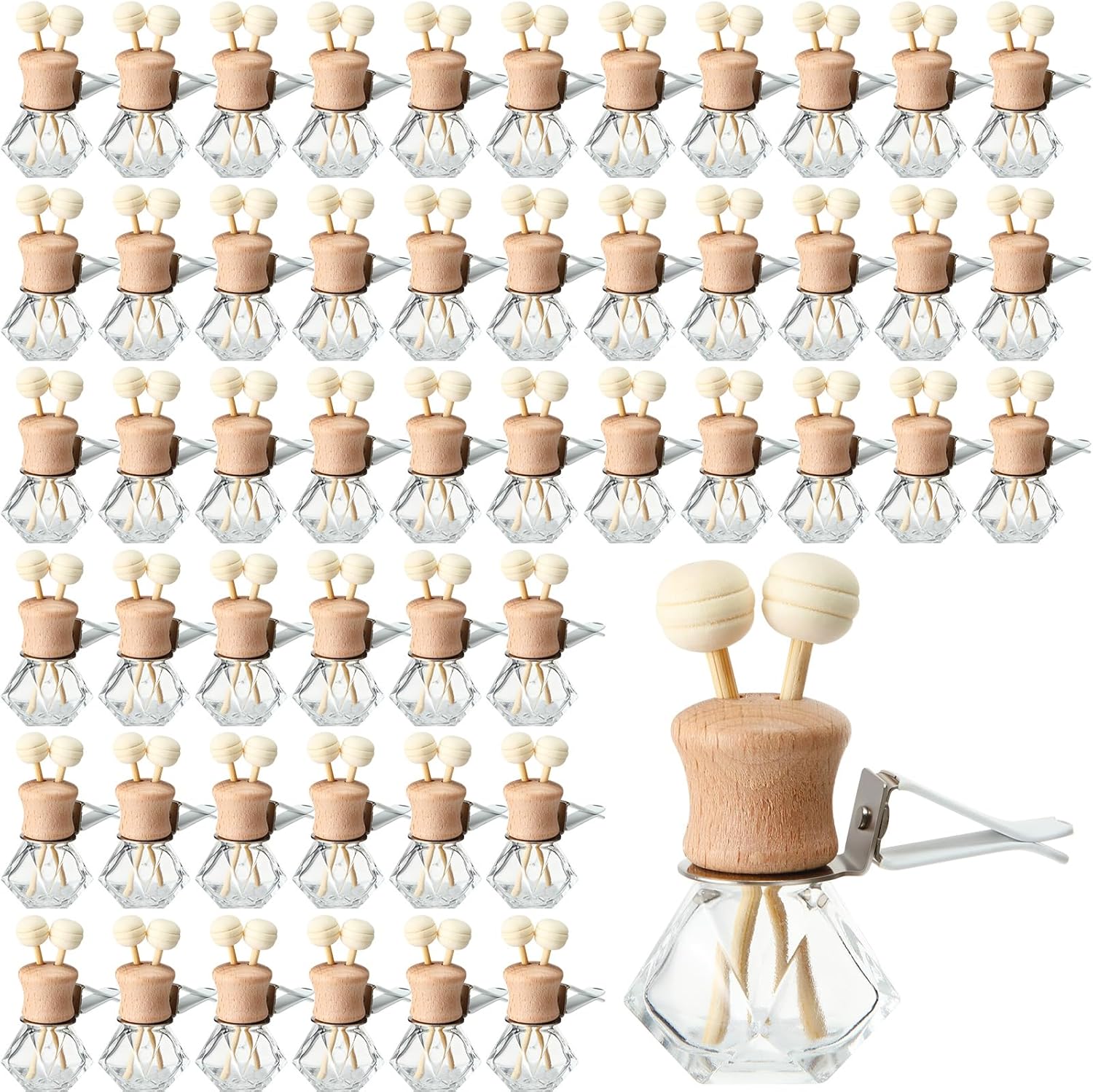 Amazon.com: Zubebe 60 Pack 8 ml Car Diffuser Bottle Bulk with Vent Clip ...