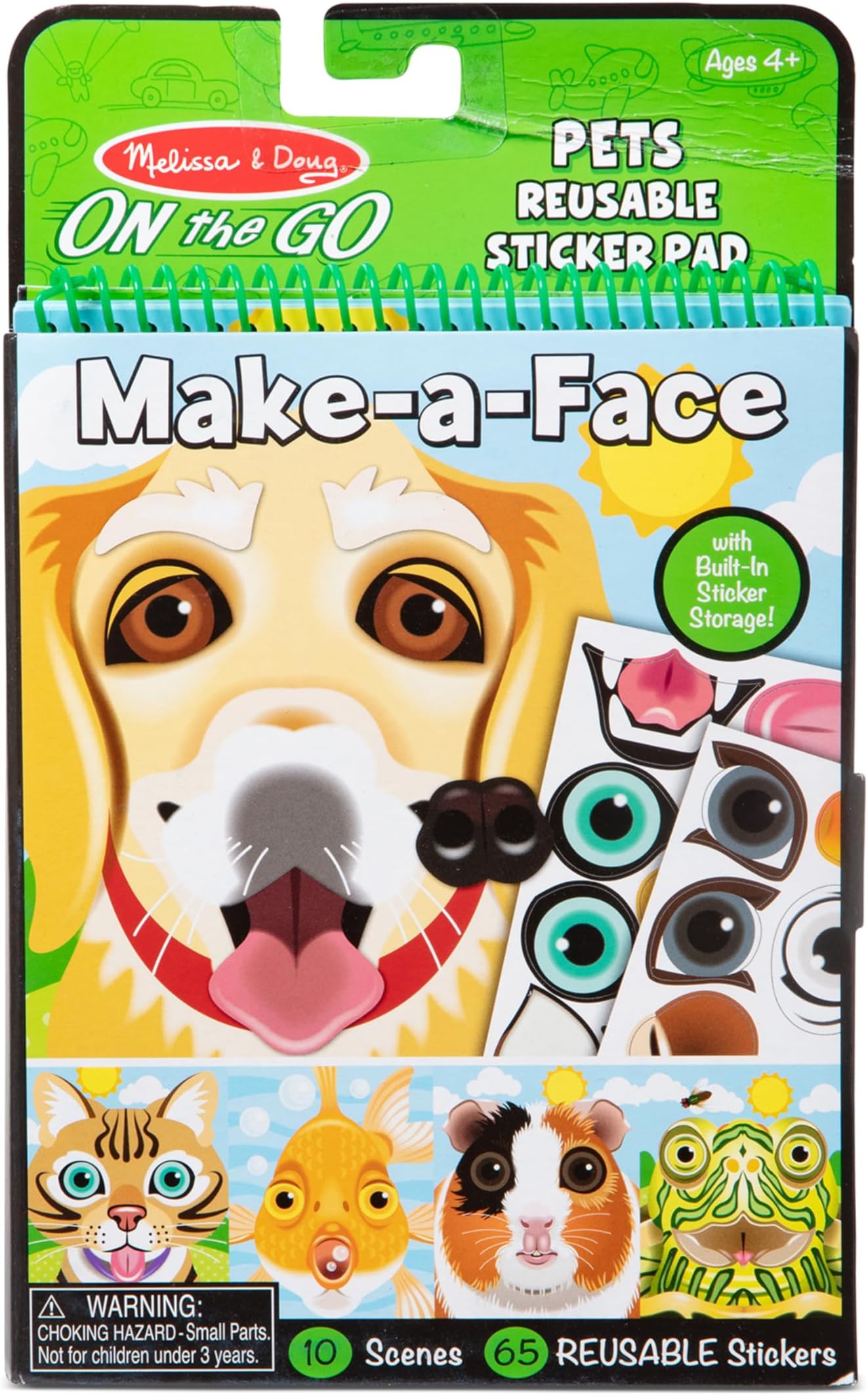 Amazon.com: JOYIN Make-a-Face Reusable Sticker Books 3-Pack (Safari ...