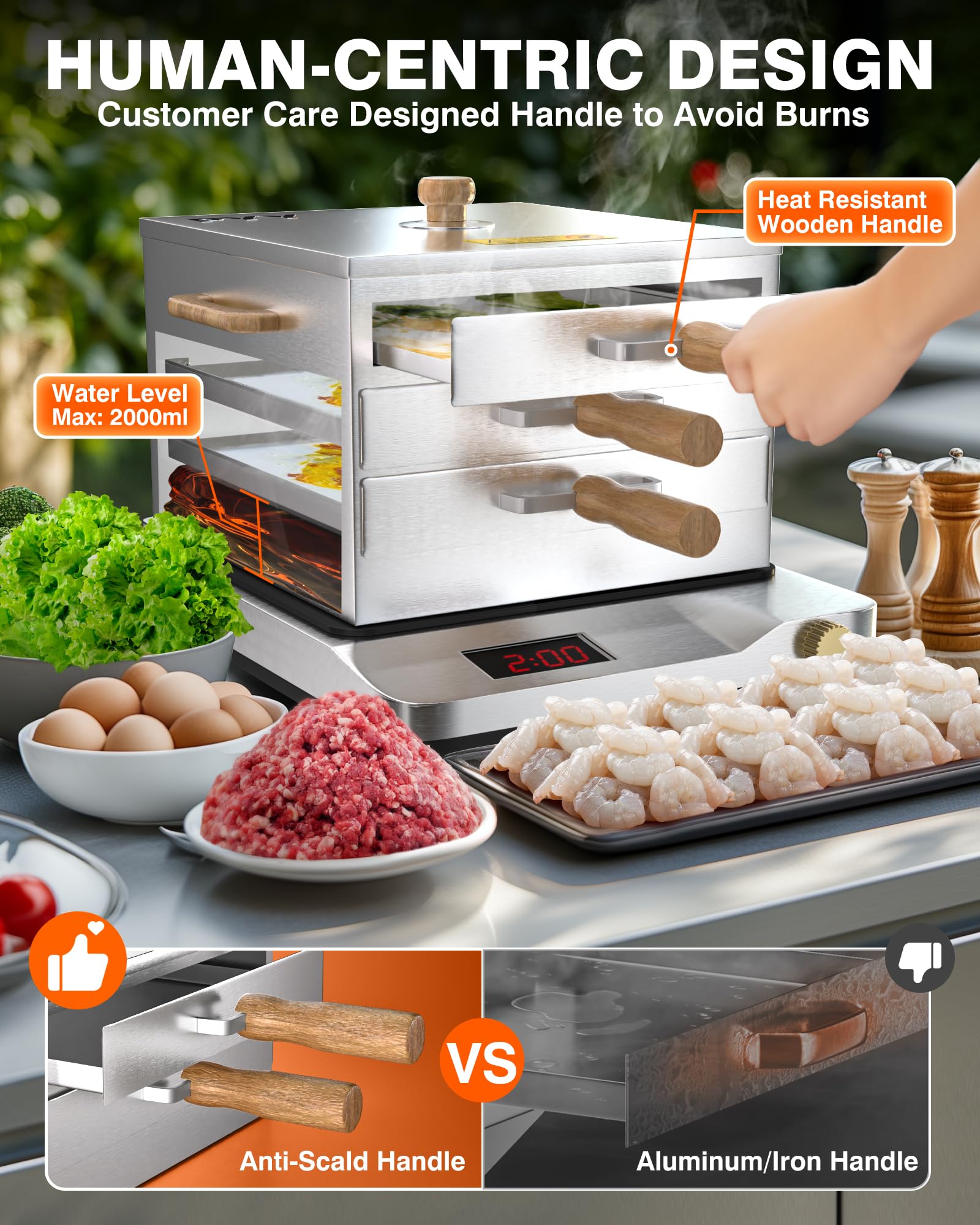 Snapklik.com : PYY Rice Noodle Roll Steamer Machine - 3 Layers 4 Trays ...