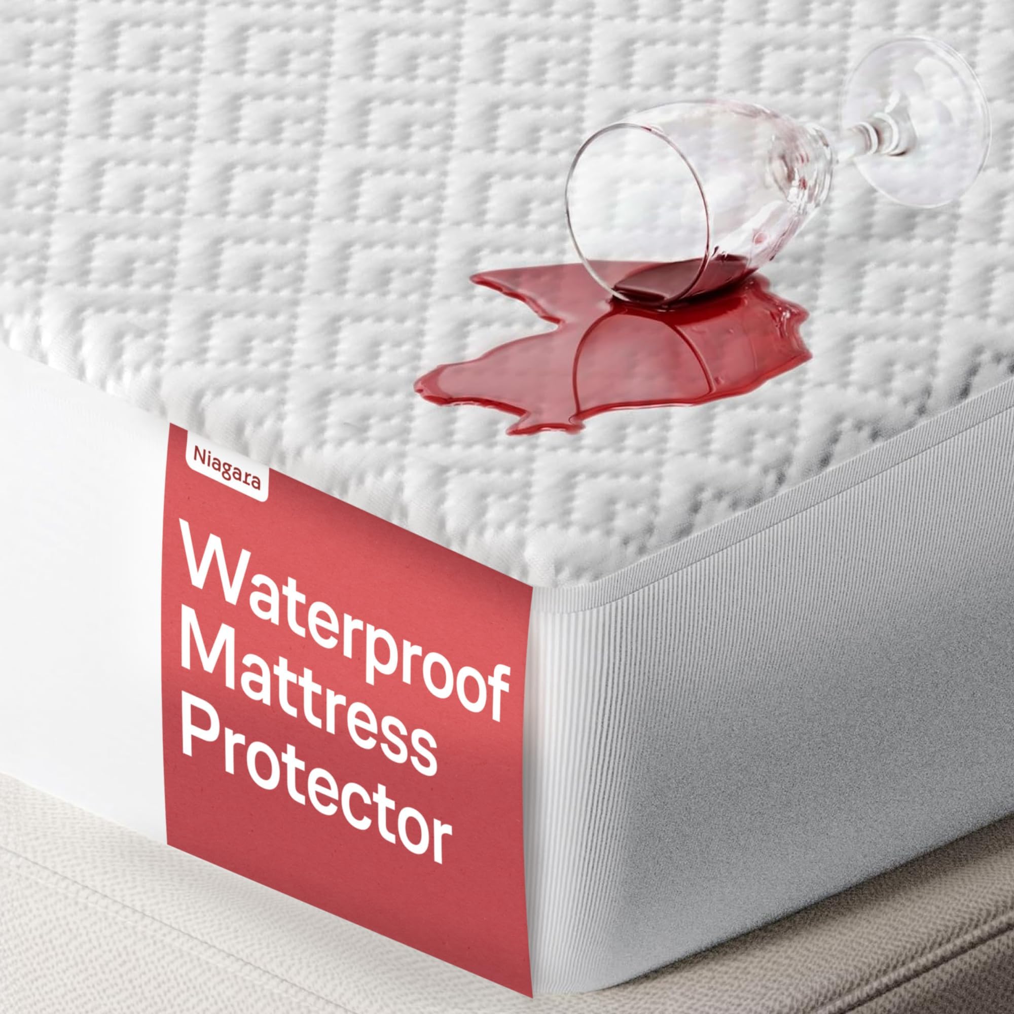 Amazon.com: Rinling Mattress Protector, Waterproof Mattress Encasement ...
