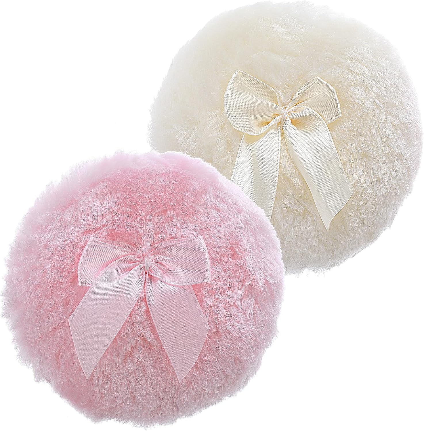 Sibba Large Fluffy Powder Puff, 4 Inch Ultra Soft Washable Reusable ...