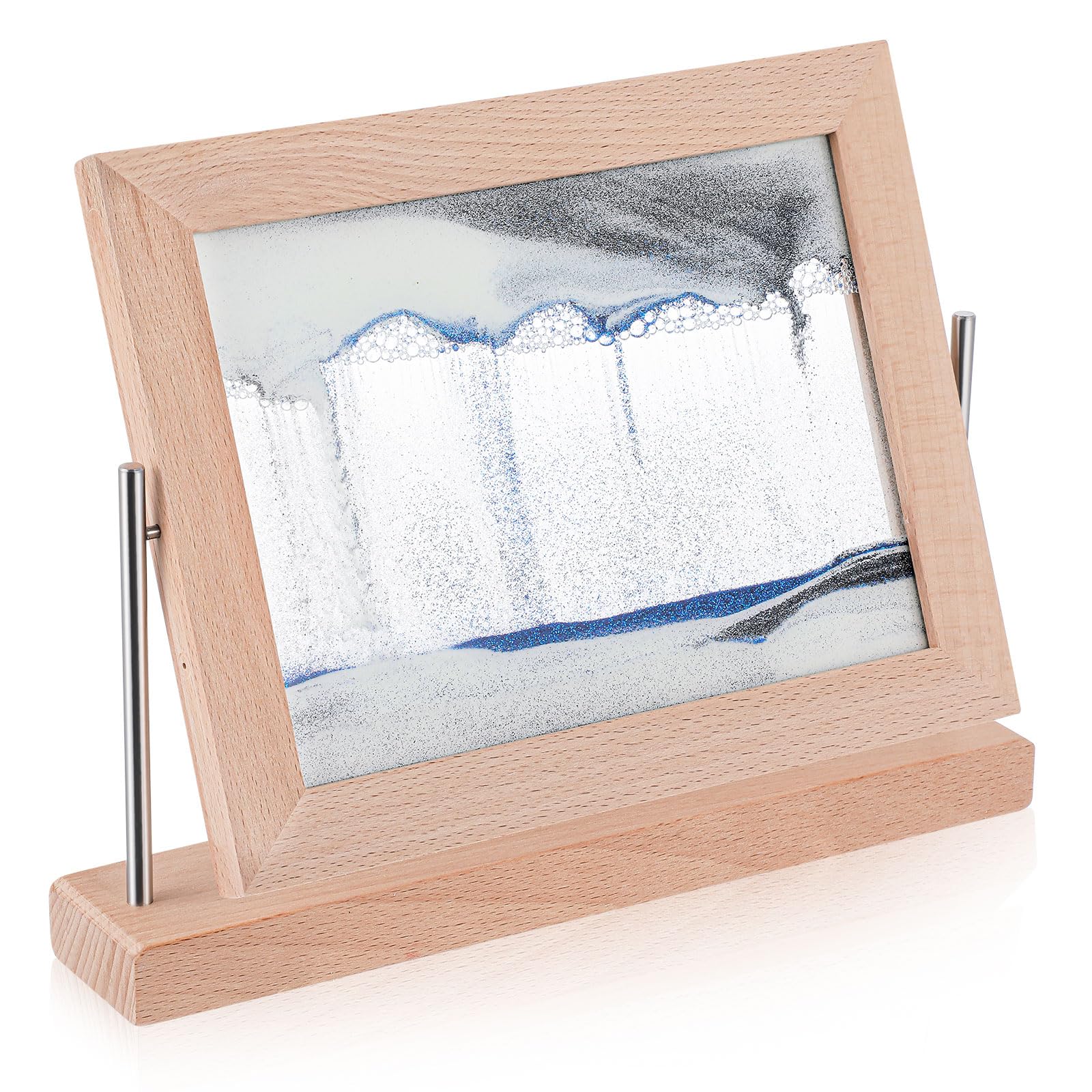 Amazon.com: Colingmill Glass 3D Dynamic Moving Sand Christmas Art Wood ...