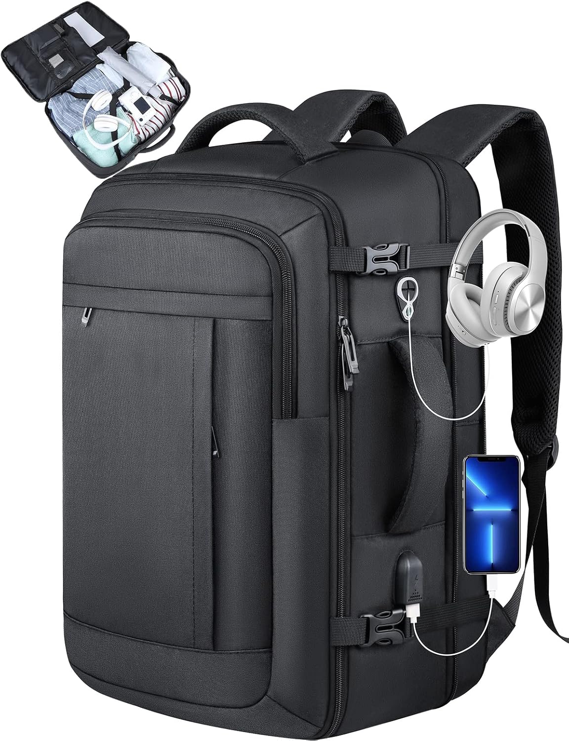 Amazon.com: Lapsouno Backpack, Carry On Backpack, Expandable Travel ...