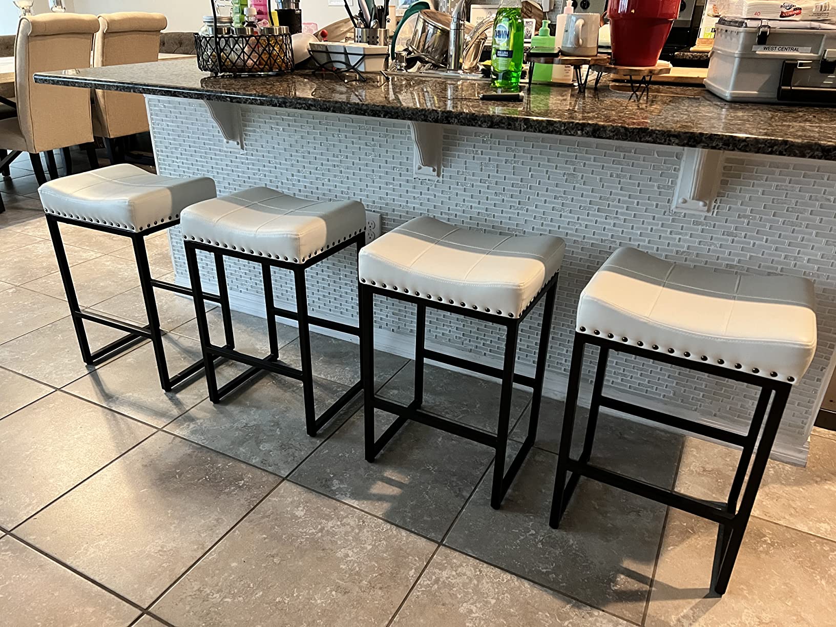 $42/mo - Finance LUE BONA Ergonomic Counter Bar Stools 24" Square ...