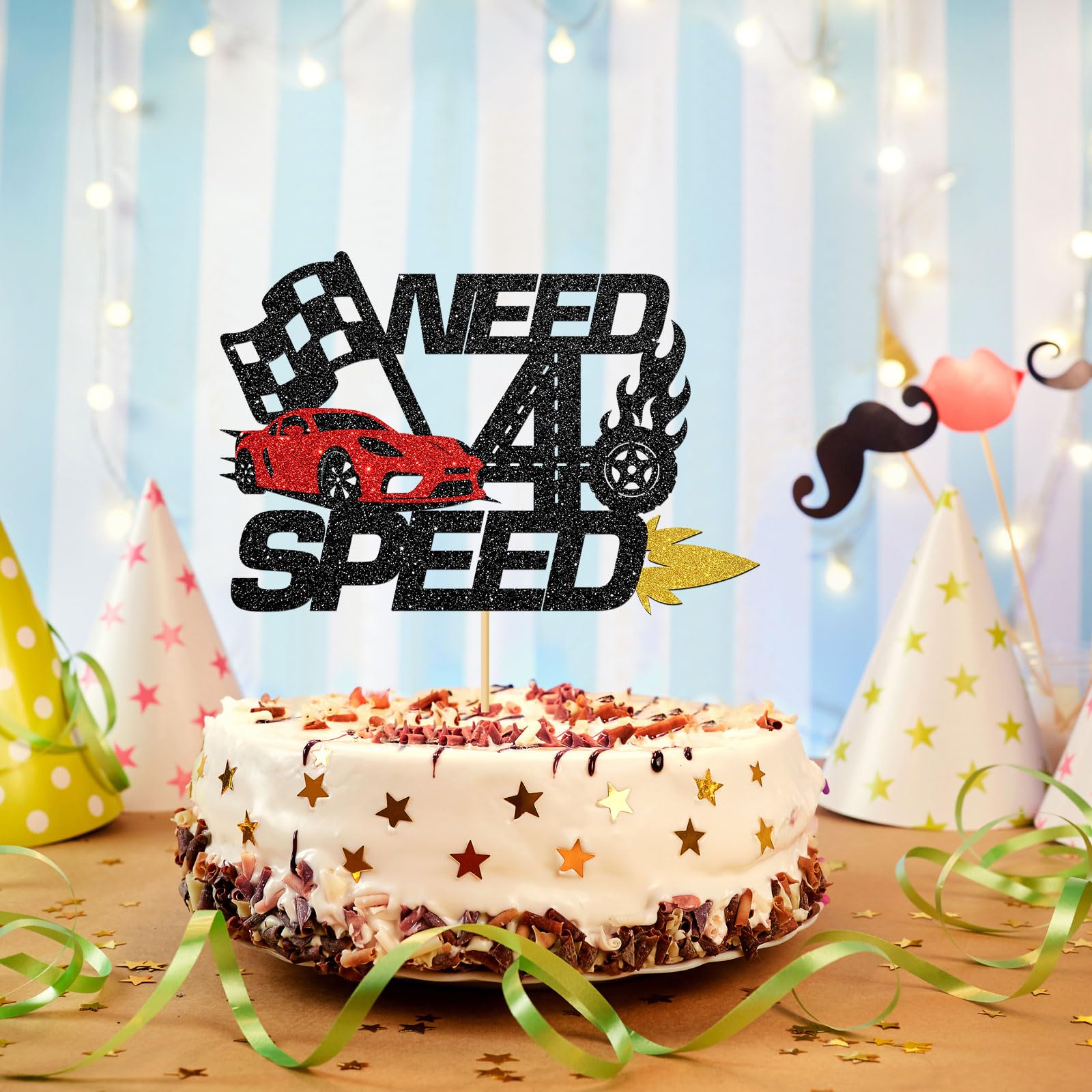 Need Four Speed 36 Piece Need For Speed Birthday Decorations - Race Car ...