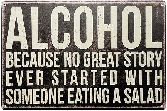 Amazon.com: ERLOOD Alcohol Tin Signs Unique Metal Bar Wall Plaque Decor ...