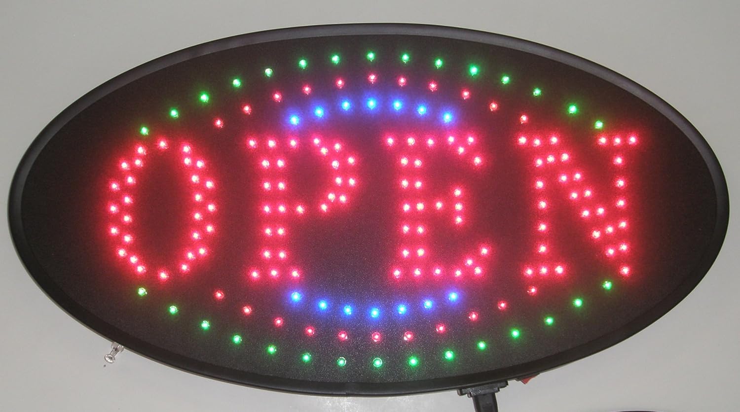 LED Neon Light Open Sign with Animation On/Off and Power On/Off Two ...