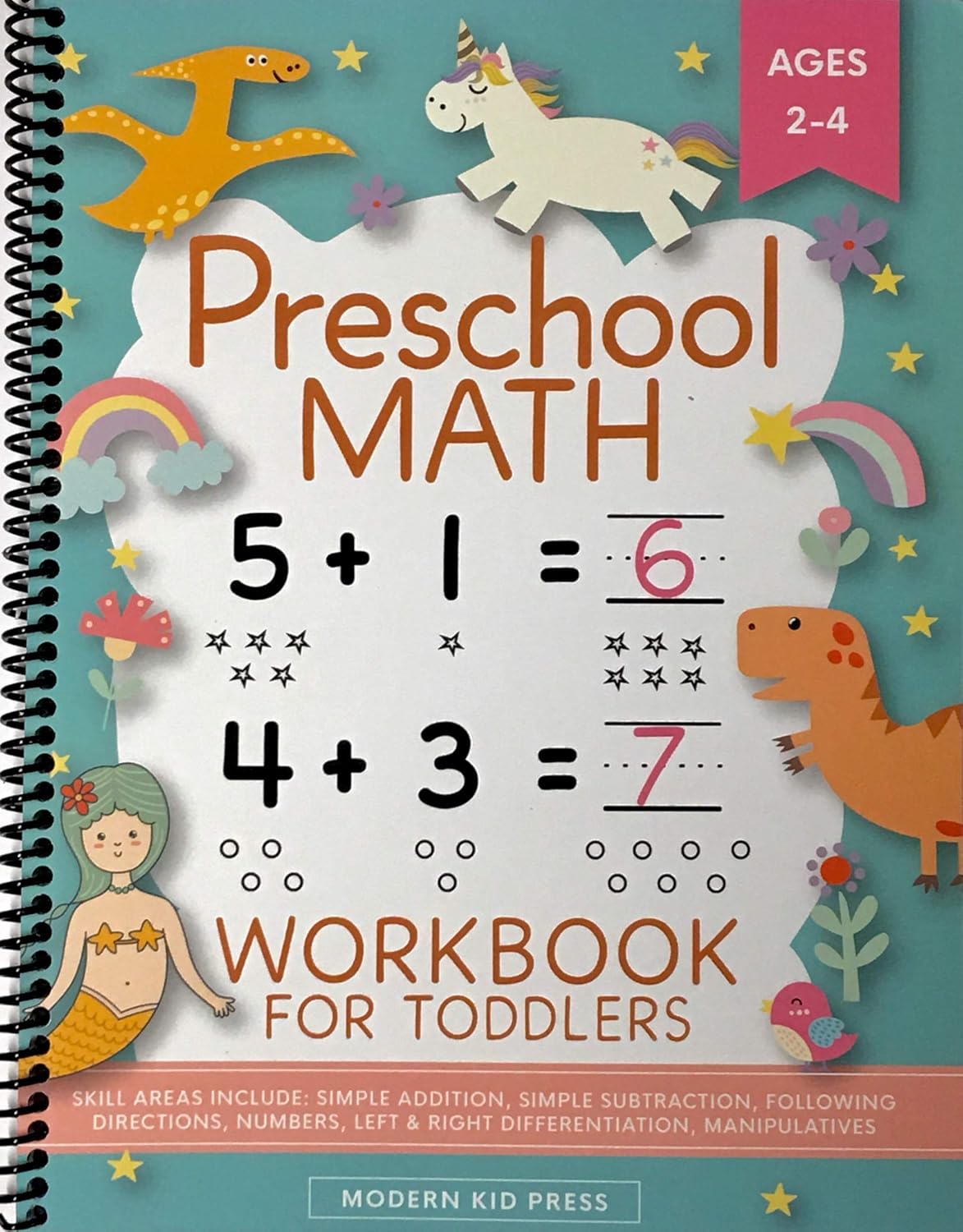 Preschool Math Workbook for Toddlers Ages 2-4: Beginner Math Preschool ...