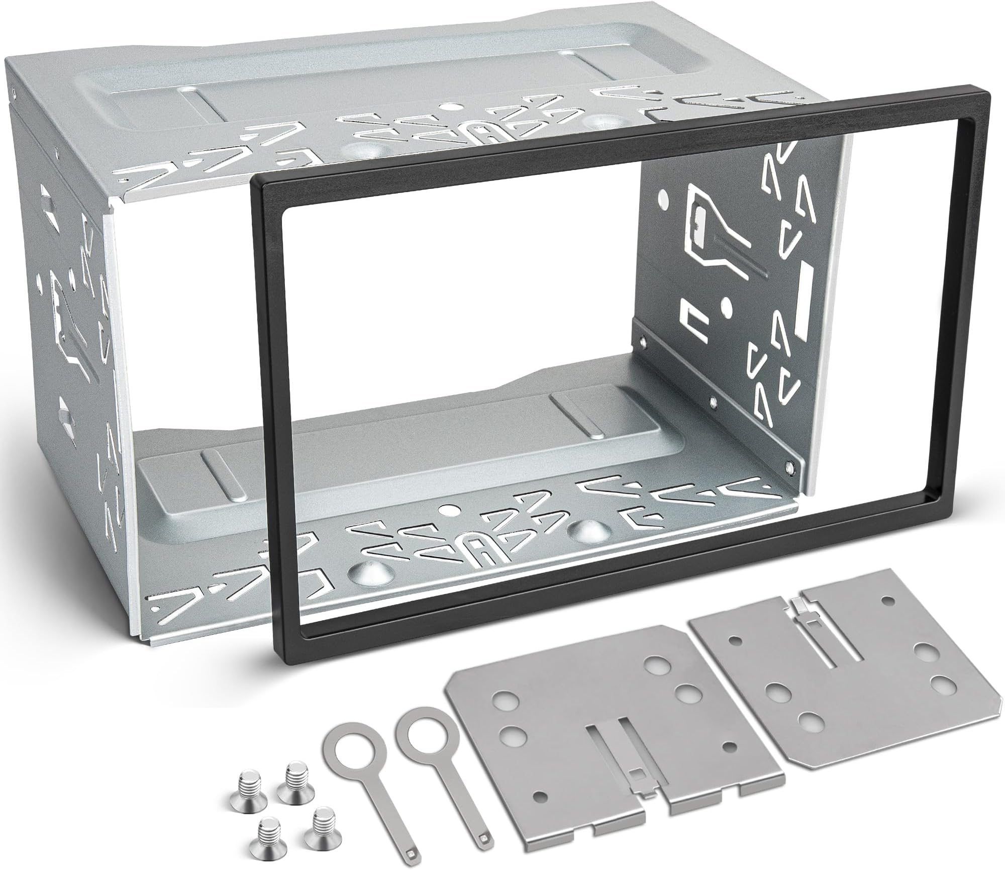 Amazon.com: Universal Double DIN Installation Slot Metal Car Stereo ...