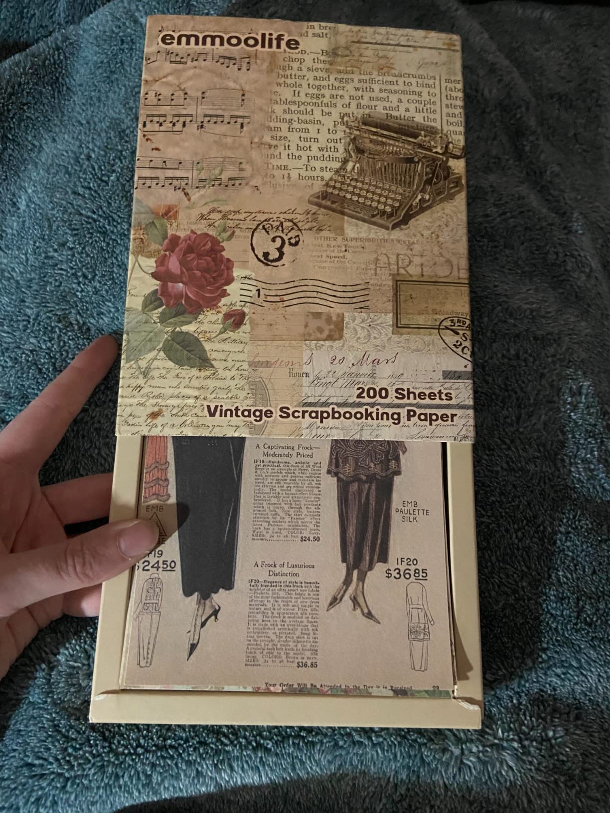$3/mo - Finance 200 Sheets Scrapbook Paper, Vintage Journaling ...