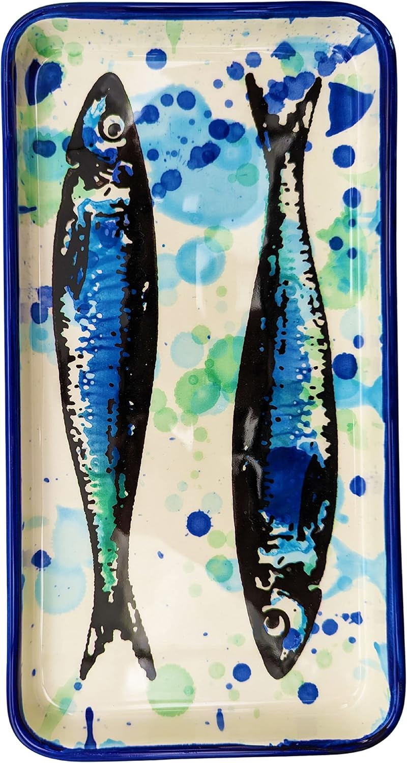 Amazon.com | Splash Sardines Portuguese Pottery Rectangular Ceramic ...
