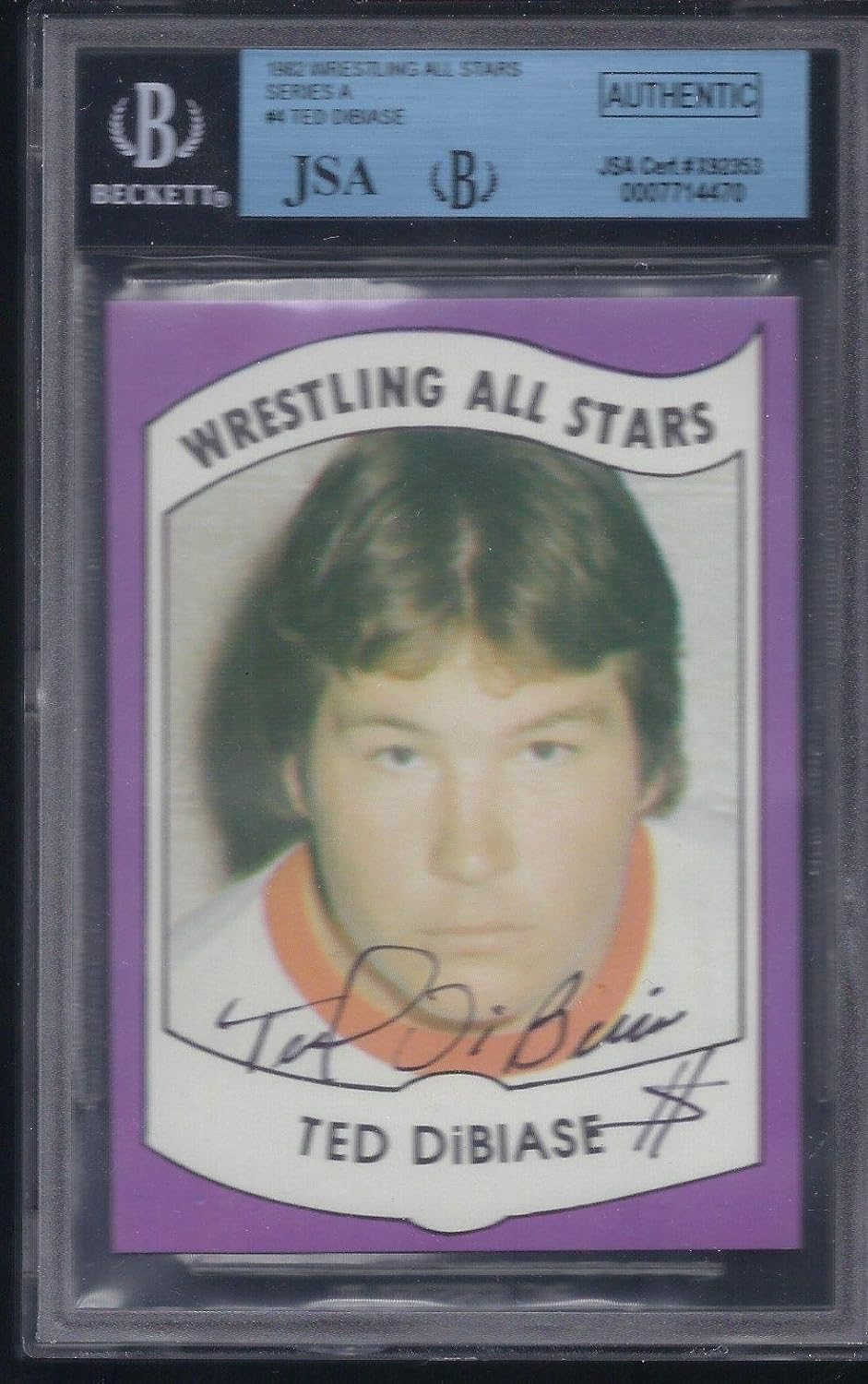 Ted Dibiase Signed 1982 Wrestling All-stars Card Autograph bgs - JSA ...