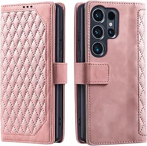 Amazon.com: KUXNGUYI Wallet Case for Samsung Galaxy S25 Ultra, with Card Slot & Kickstand ...