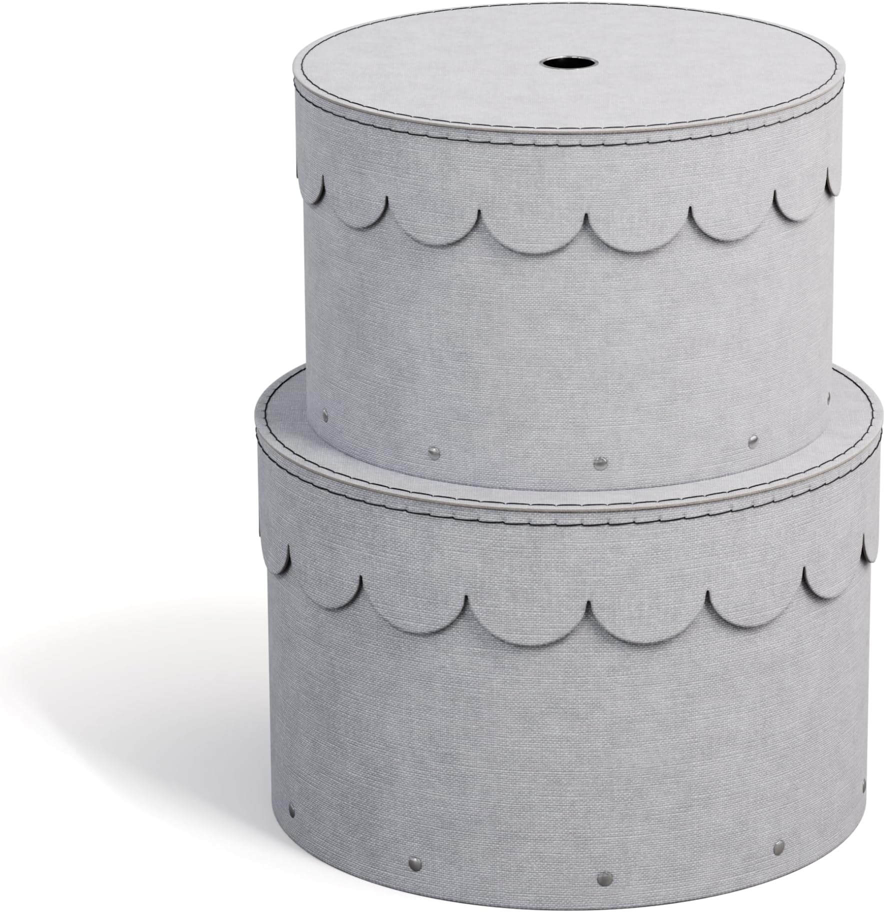 BIGSO WILMA 2er-Set runde Aufbewahrungsbox mit Deckel – Ordnungsbox mit ...