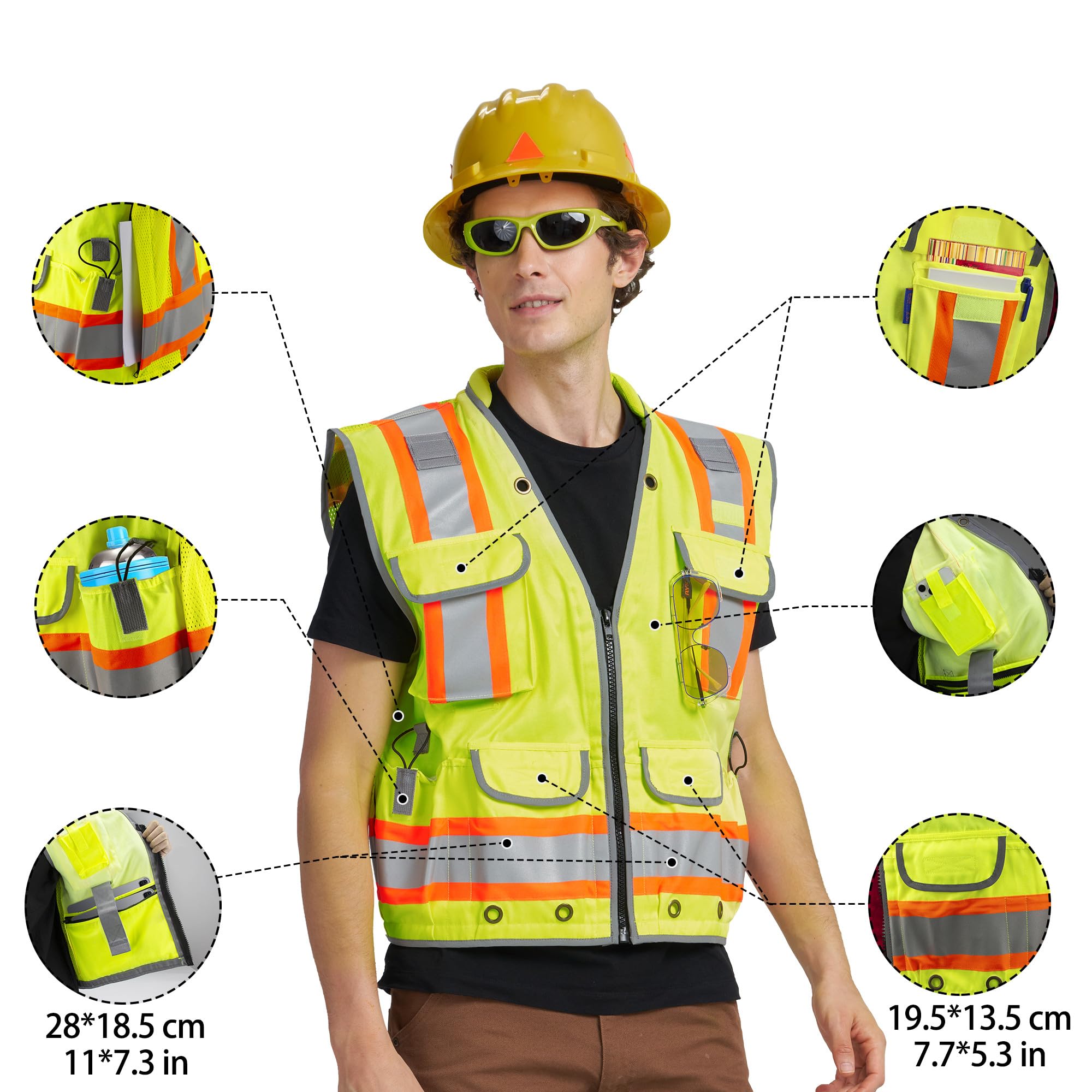 Snapklik.com : High Vis Reflective Work Security Construction Heavy ...